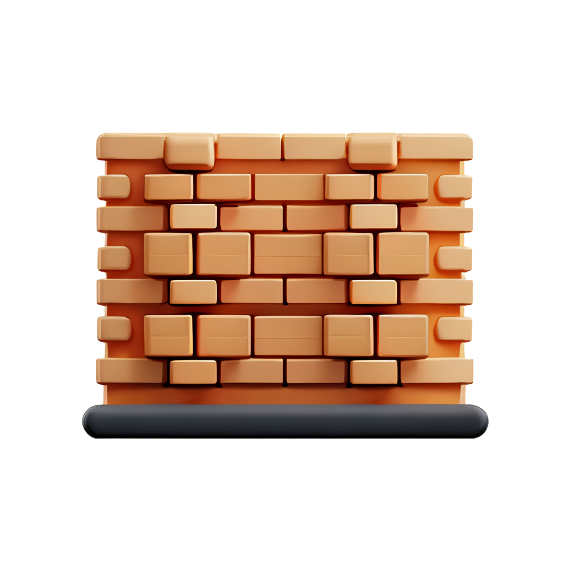 Brick Wall 3d Rendering Icon Illustration 28711633 Png