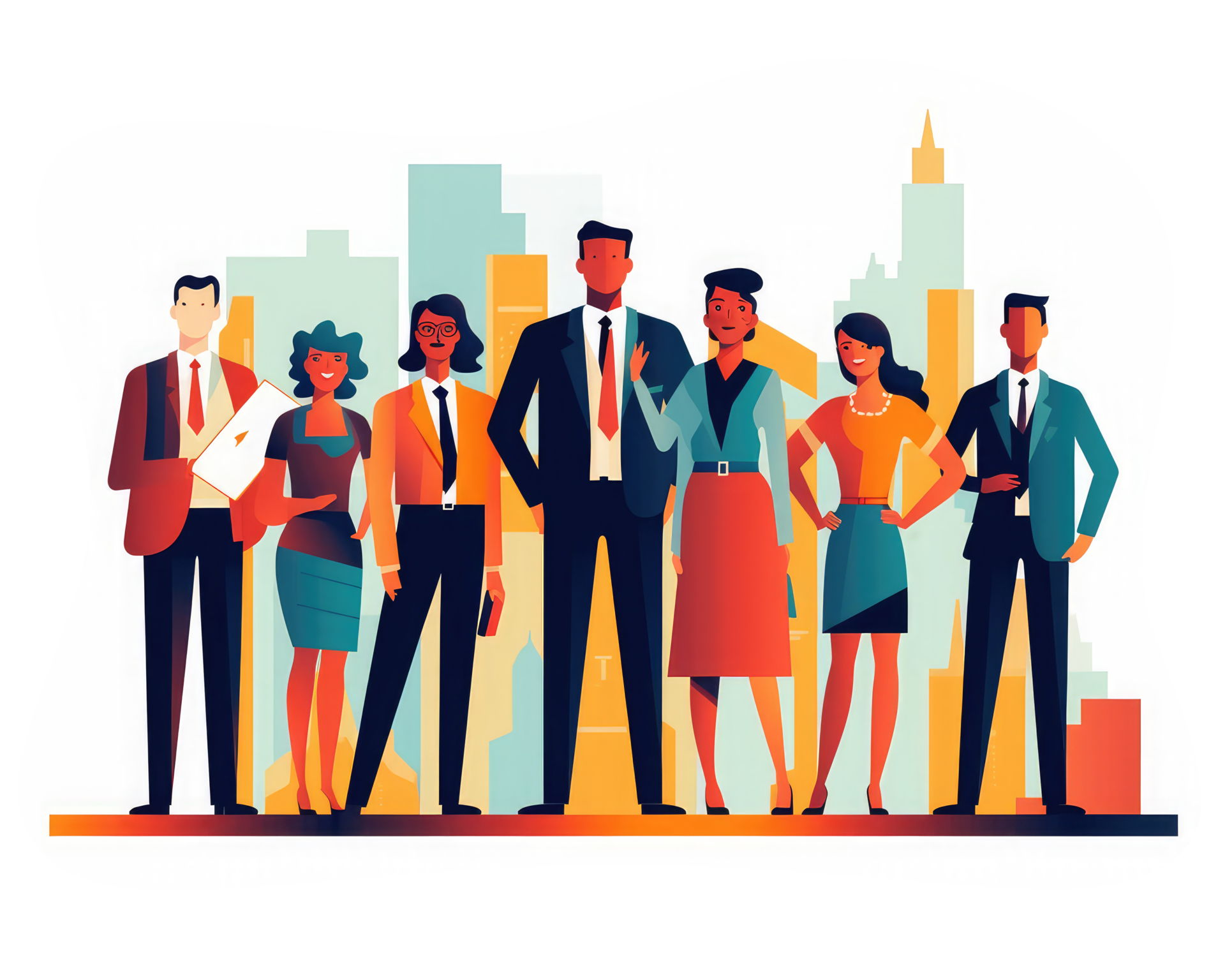 Business People Team Group Human Resource Ai Generated 28711962 Png