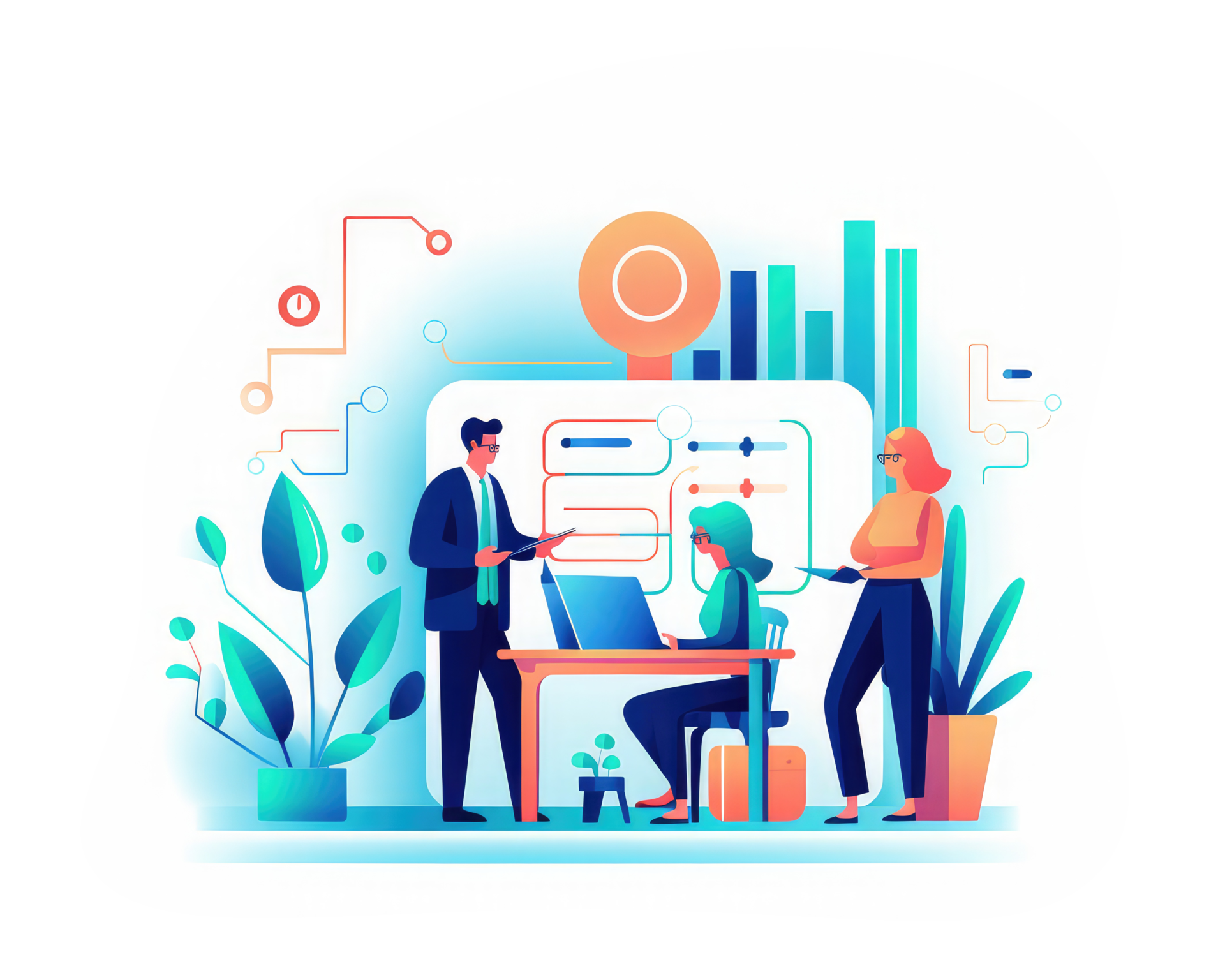 business team prepare data analytics . AI Generated 28711968 PNG business team prepare data analytics . AI Generated 28711968 PNG