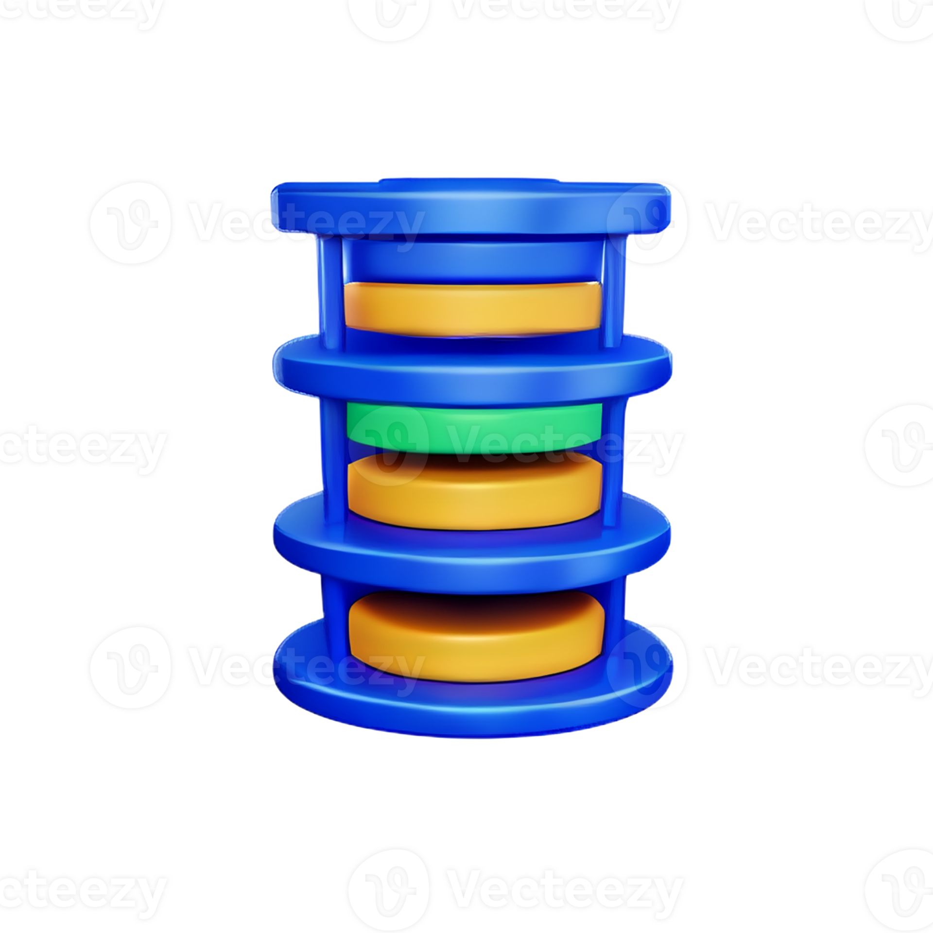 database 3d rendering icon illustration 28712333 PNG