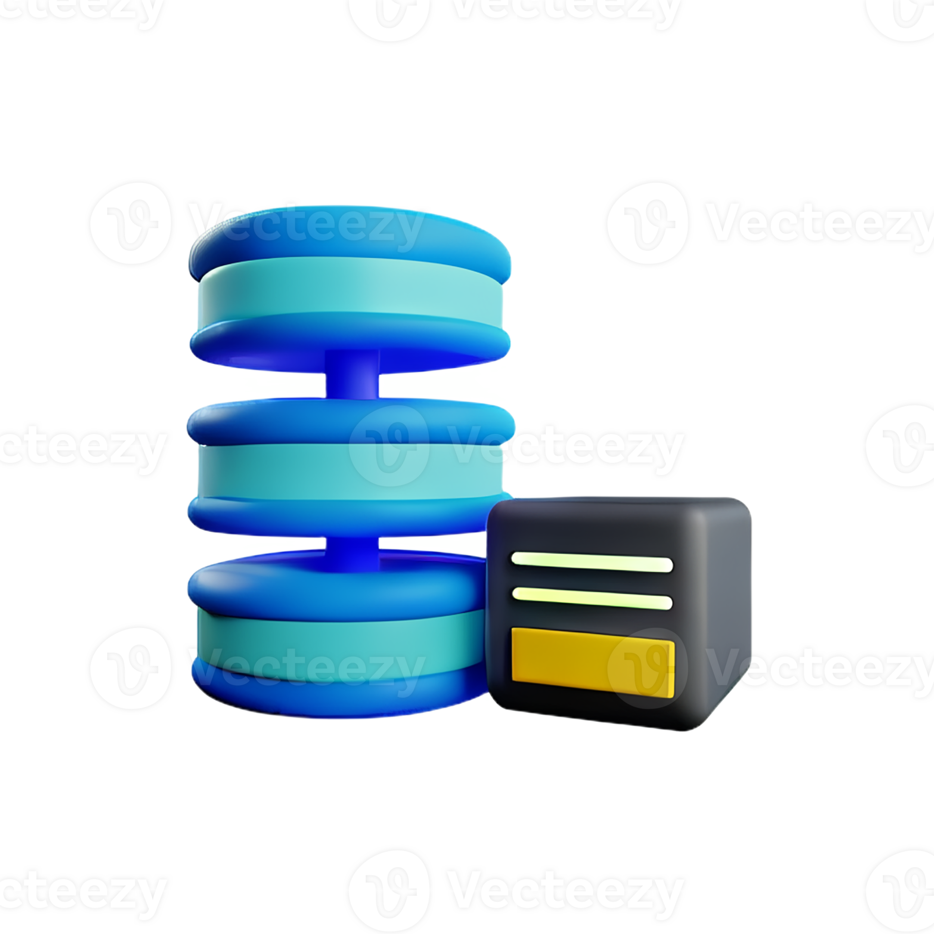 database 3d rendering icon illustration 28712872 PNG