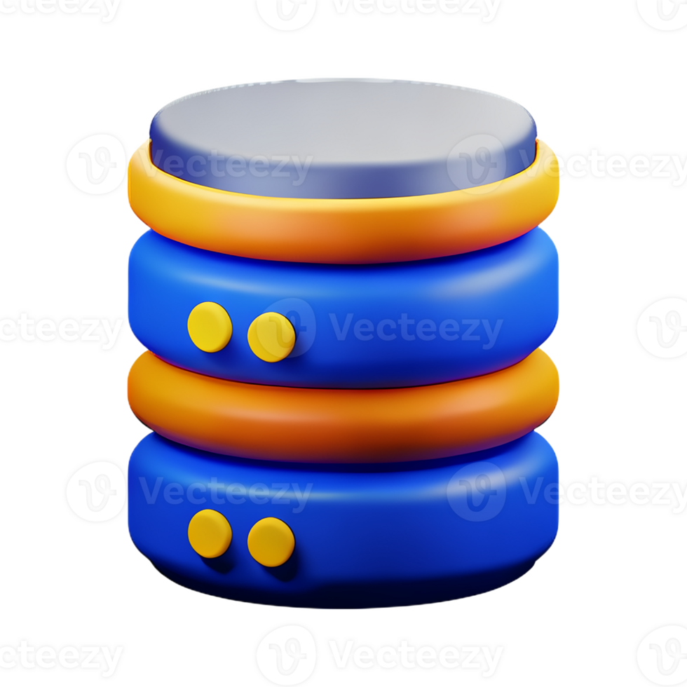 database 3d rendering icon illustration 28713498 PNG