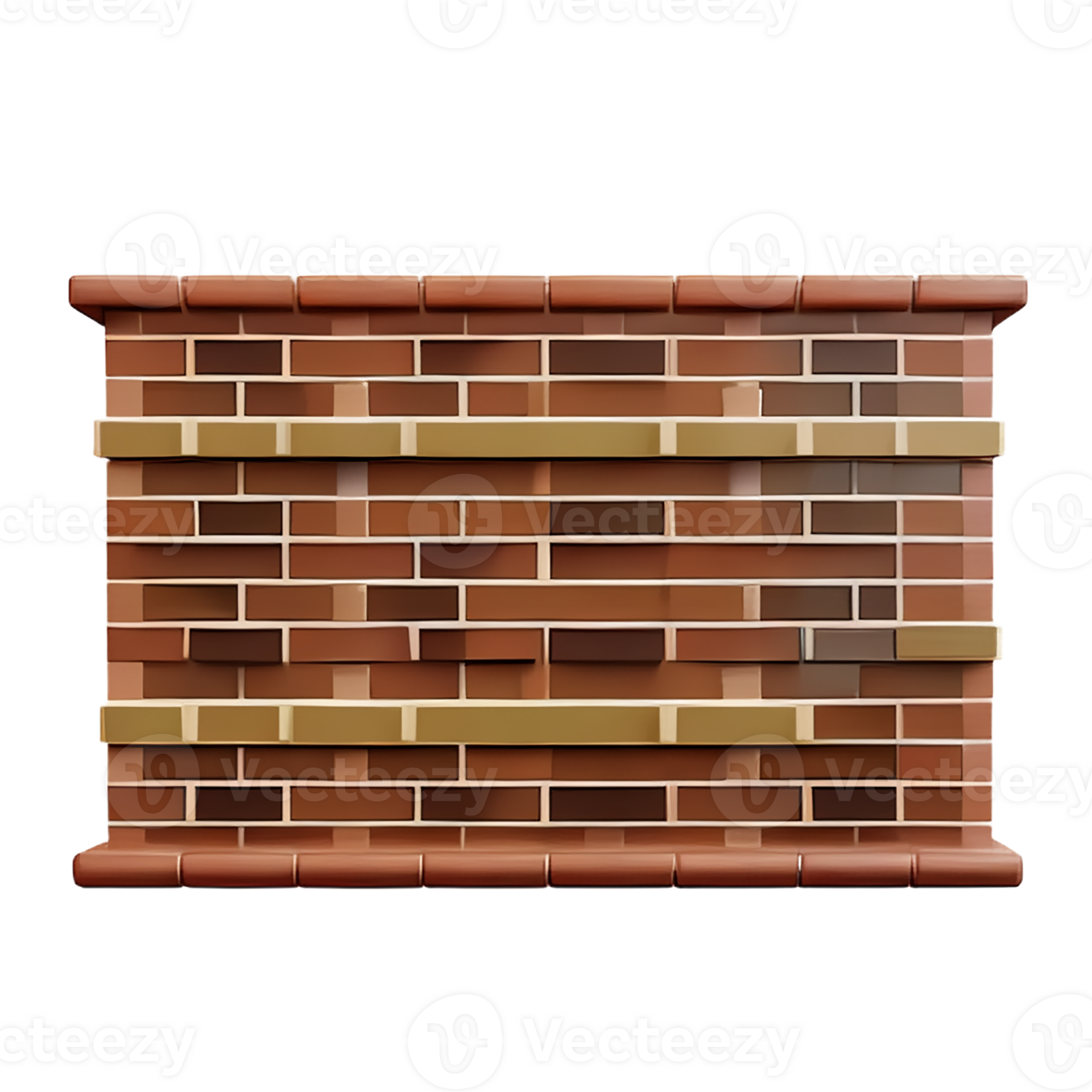 Brick Wall 3d Rendering Icon Illustration 28715061 Png