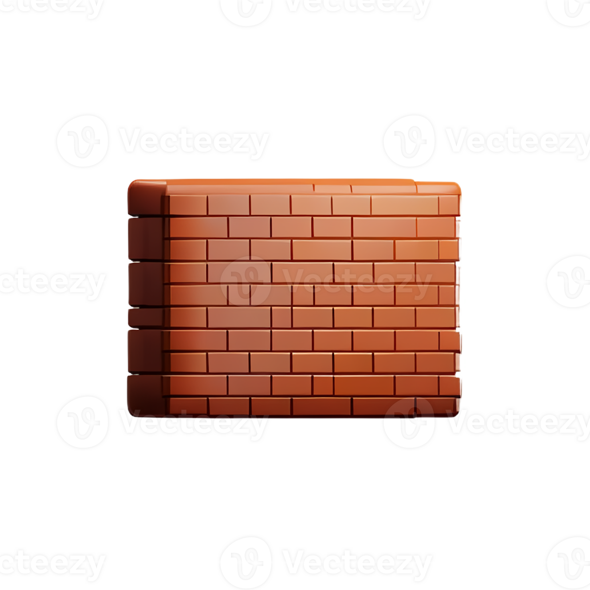 Brick Wall 3d Rendering Icon Illustration 28715149 Png