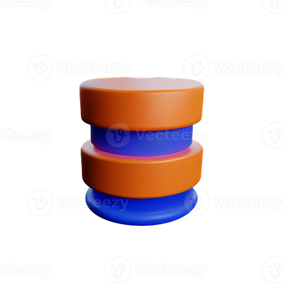 database 3d rendering icon illustration 28715241 PNG