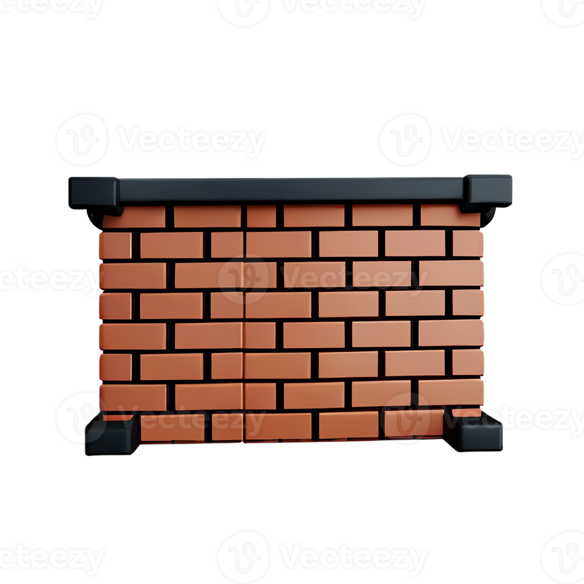 Brick Wall 3d Rendering Icon Illustration 28715440 Png