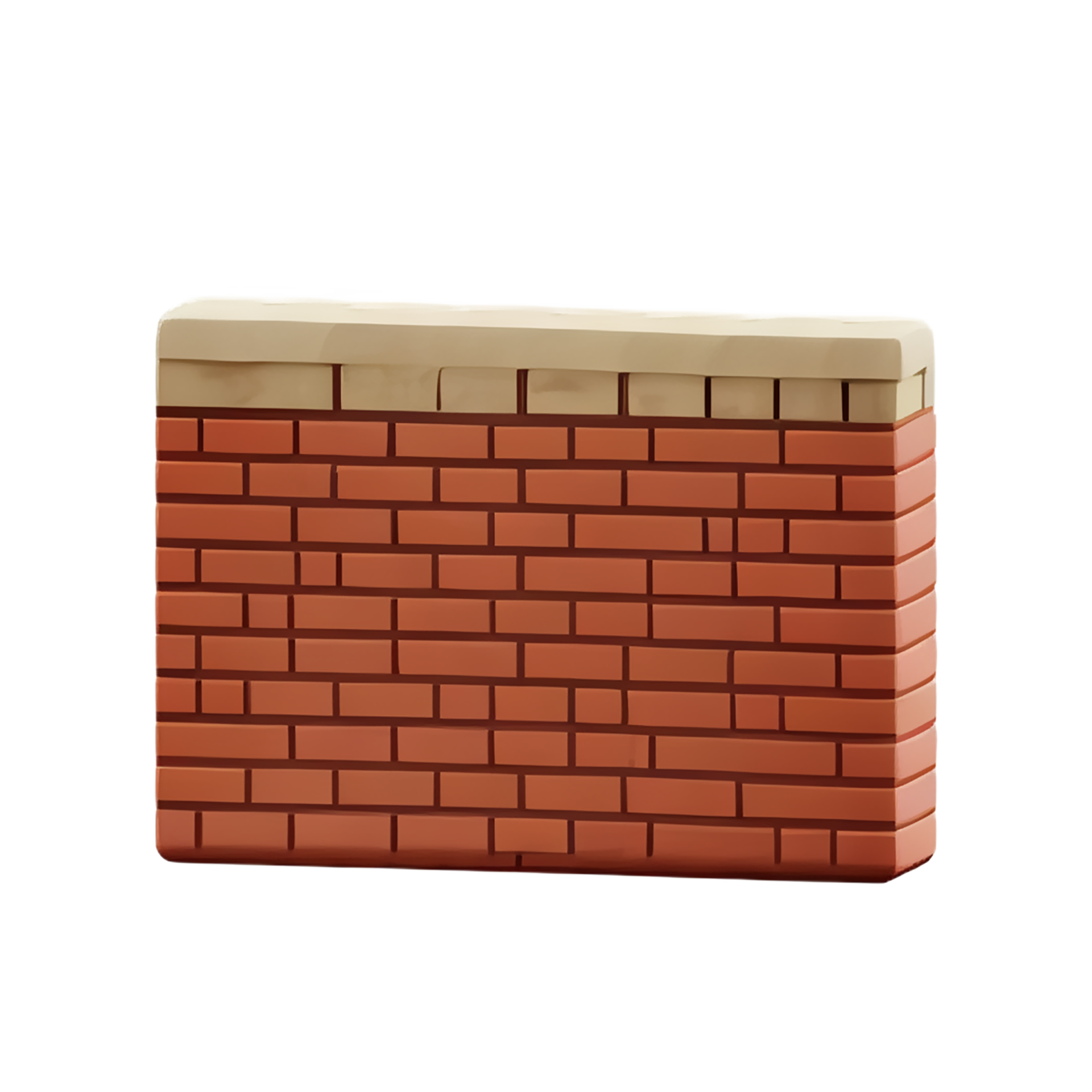 Brick Wall 3d Rendering Icon Illustration 28715498 Png