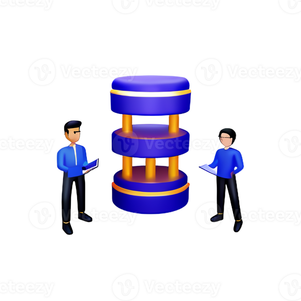 database 3d rendering icon illustration 28715511 PNG