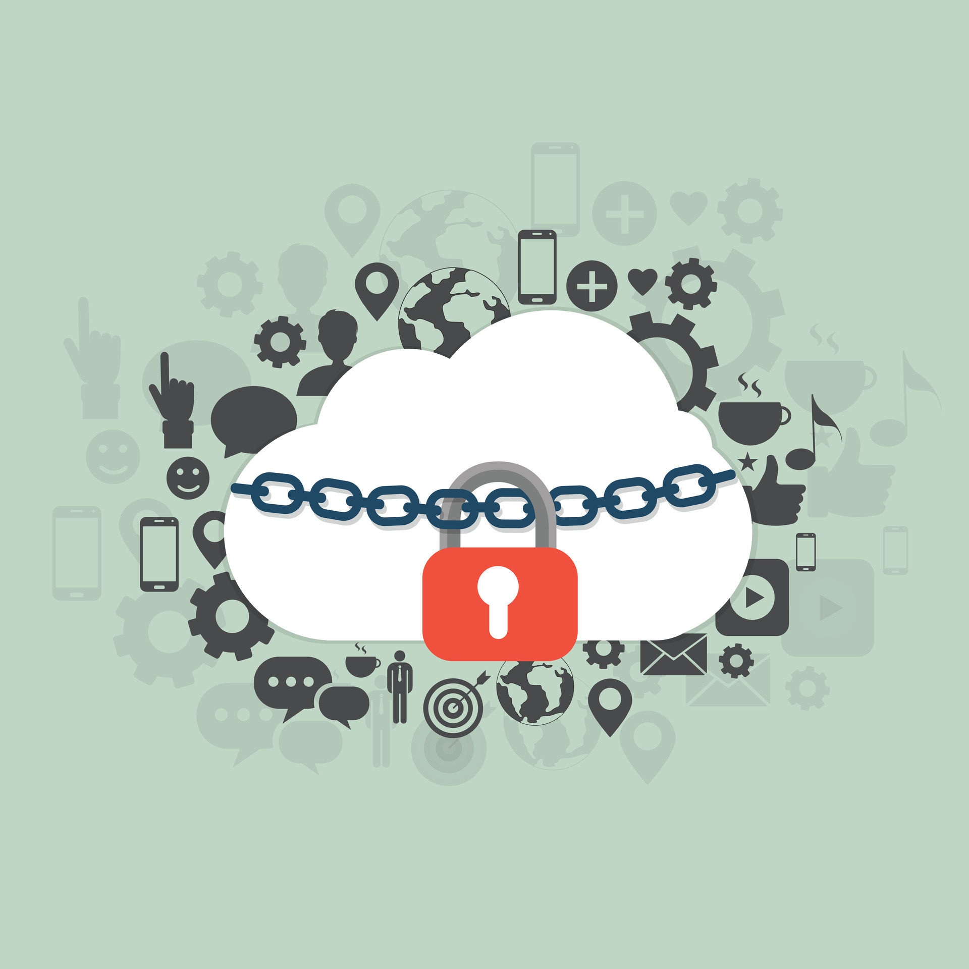 Cloud Computing Concept Data Storage Network Technology Multimedia