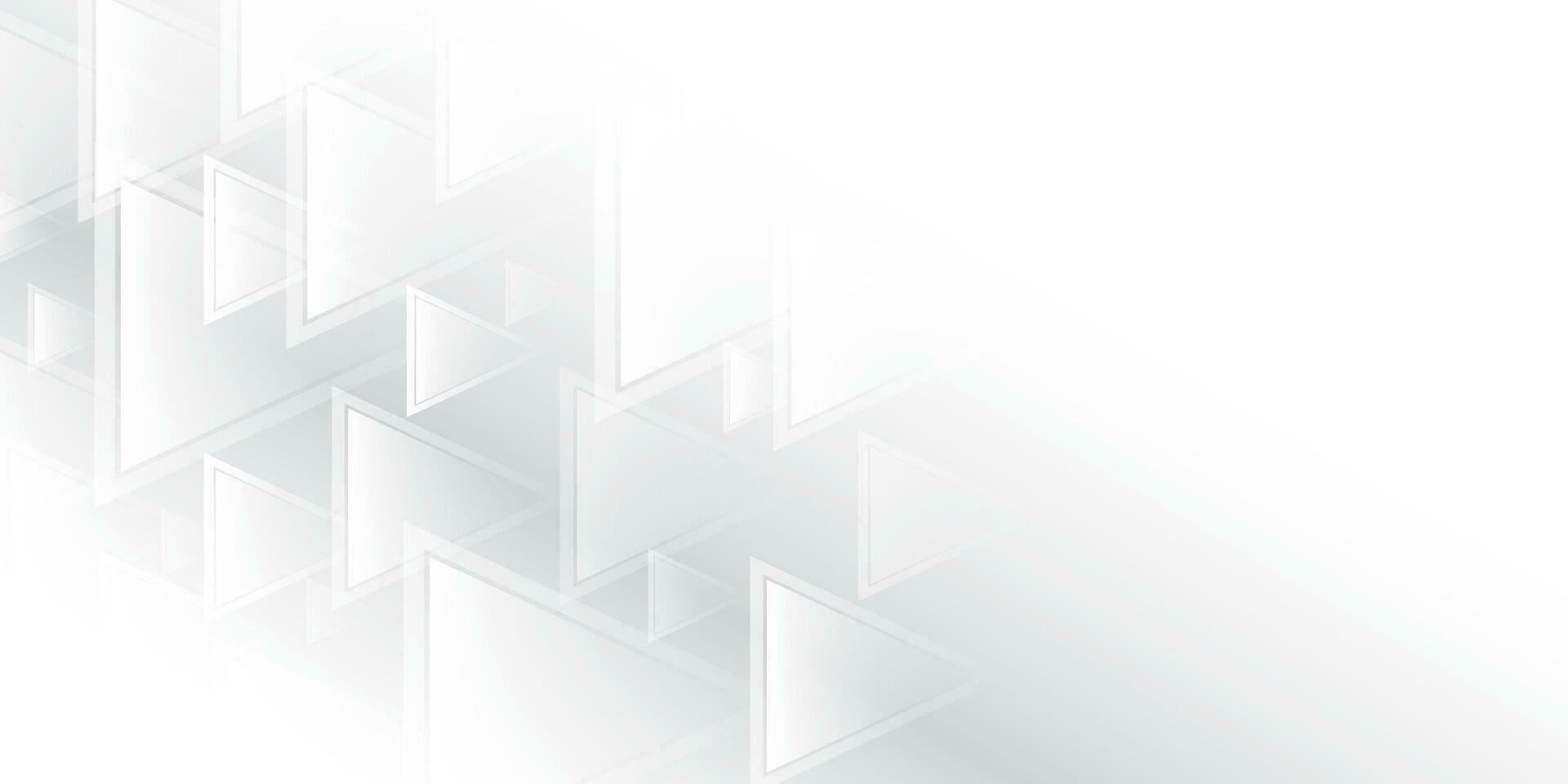 Abstract Geometric White And Gray Color Background Triangle Shape Pattern Vector Illustration