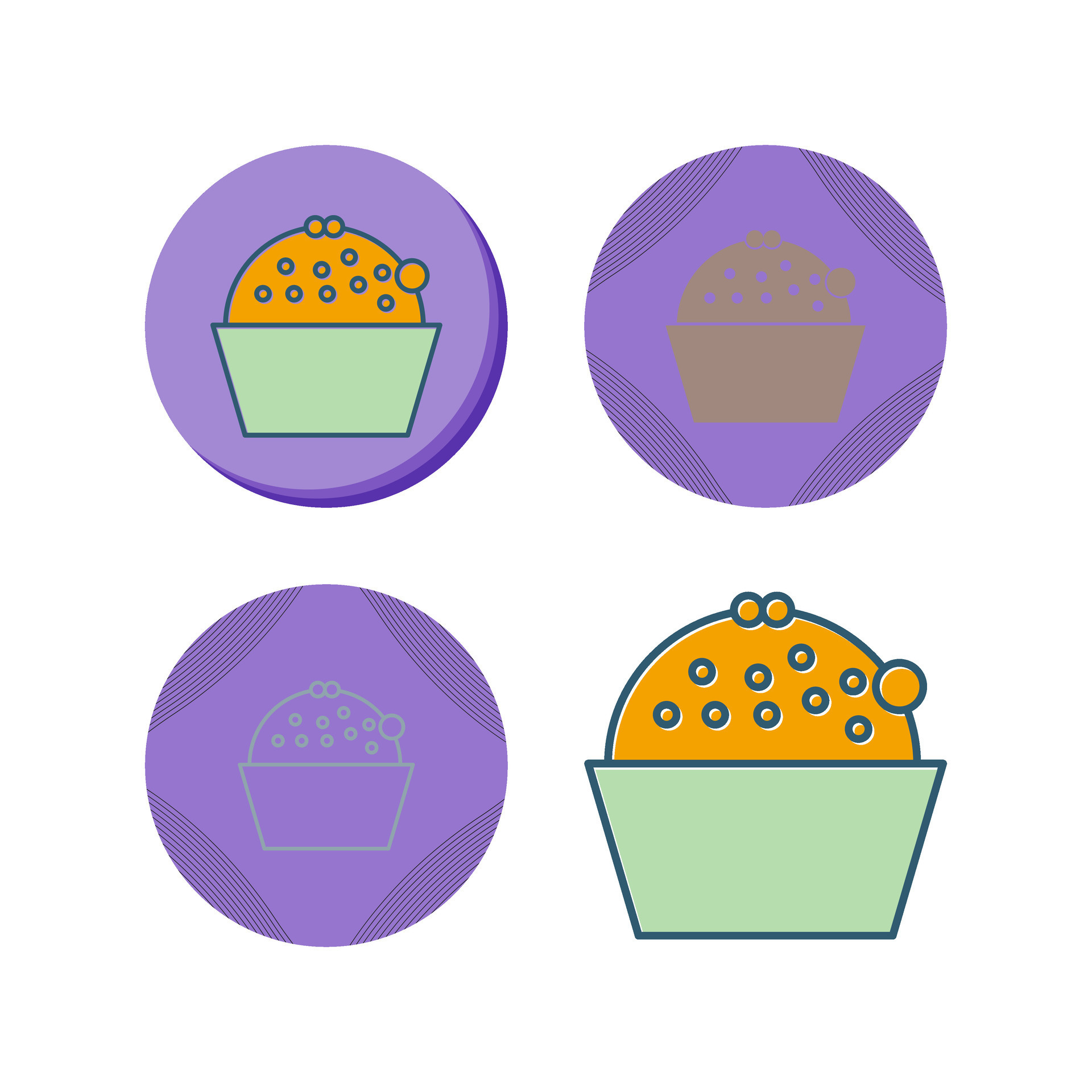 Cup Cake Vector Icon 28726804 Vector Art At Vecteezy