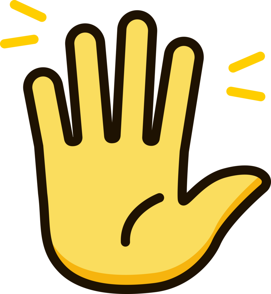 Raising Hand Icon Emoji Sticker 28727874 Png