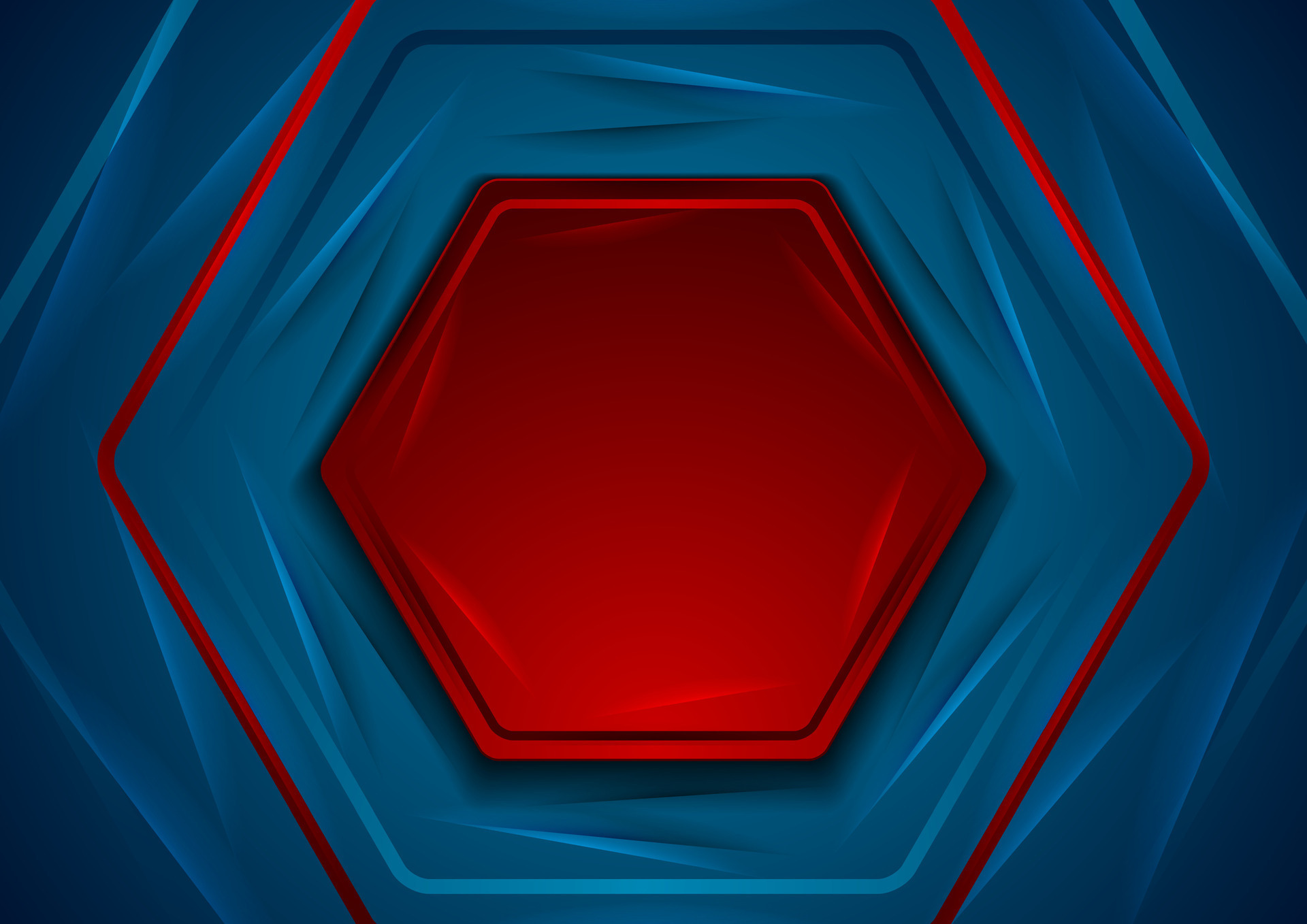 Blue and red shiny glossy hexagons abstract geometry background ... Blue and red shiny glossy hexagons abstract geometry background ...