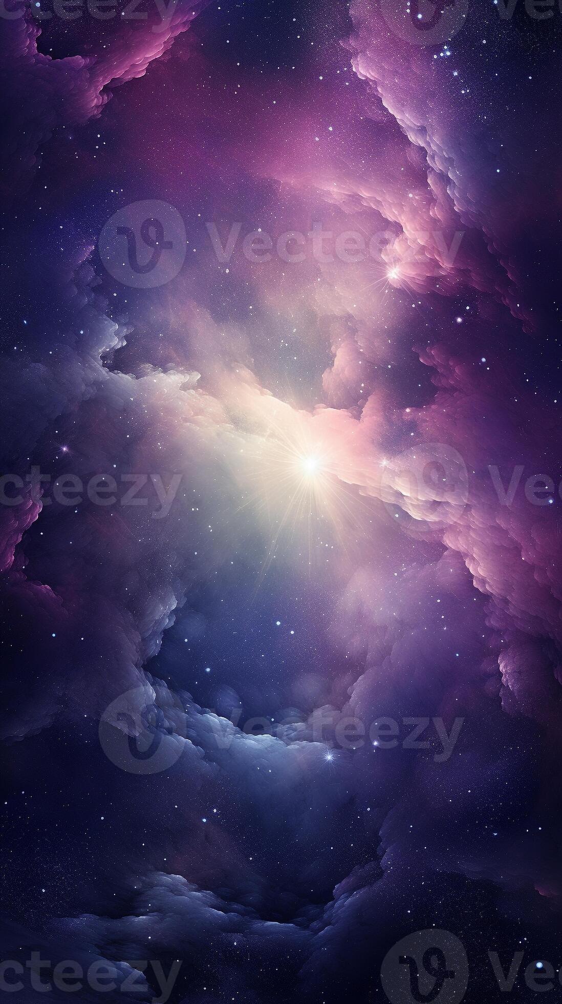 Captivating beauty of space with a distant nebula amidst a star-filled ... Captivating beauty of space with a distant nebula amidst a star-filled ...