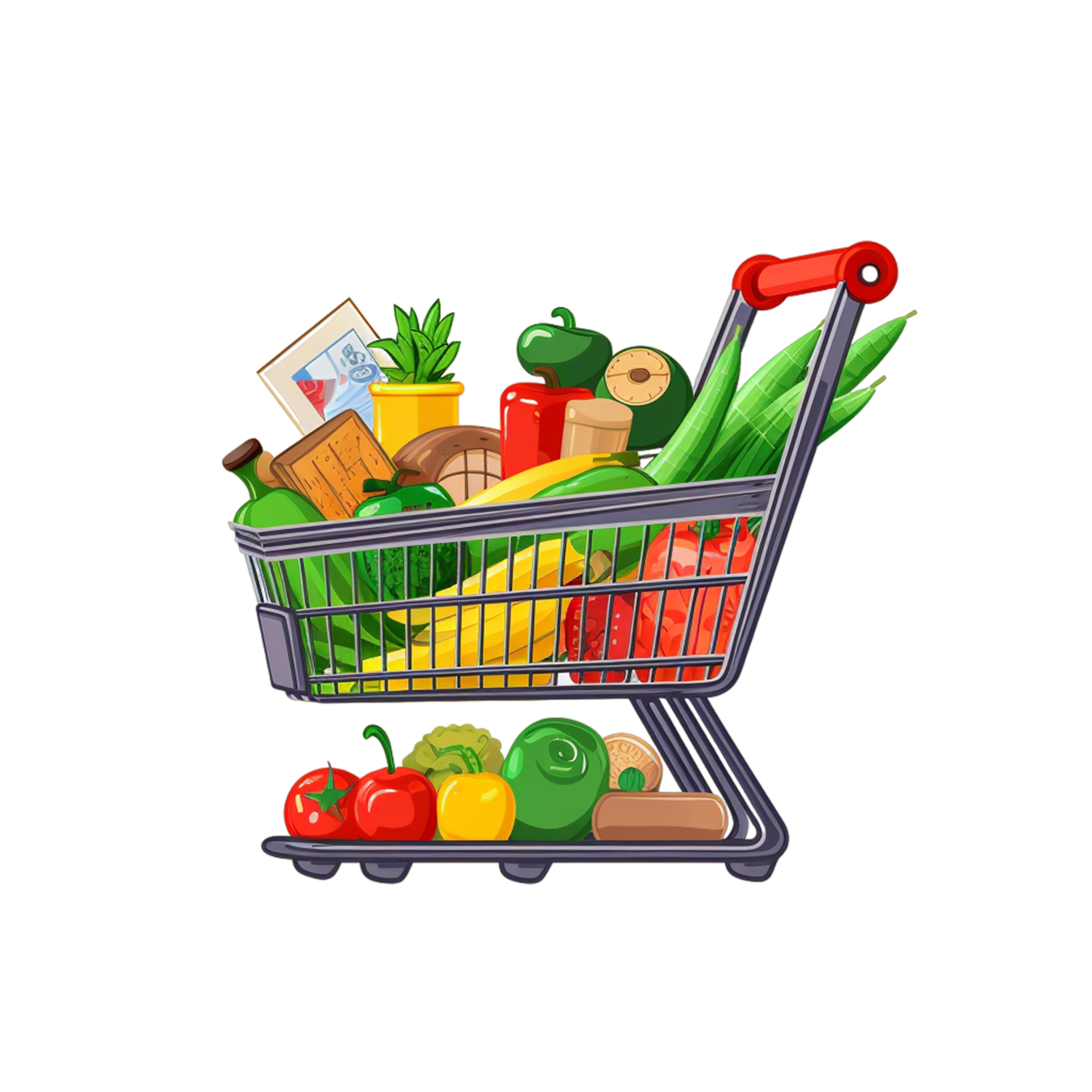 Shopping supermarket cart with grocery pict ai generative 28744662 PNG Shopping supermarket cart with grocery pict ai generative 28744662 PNG