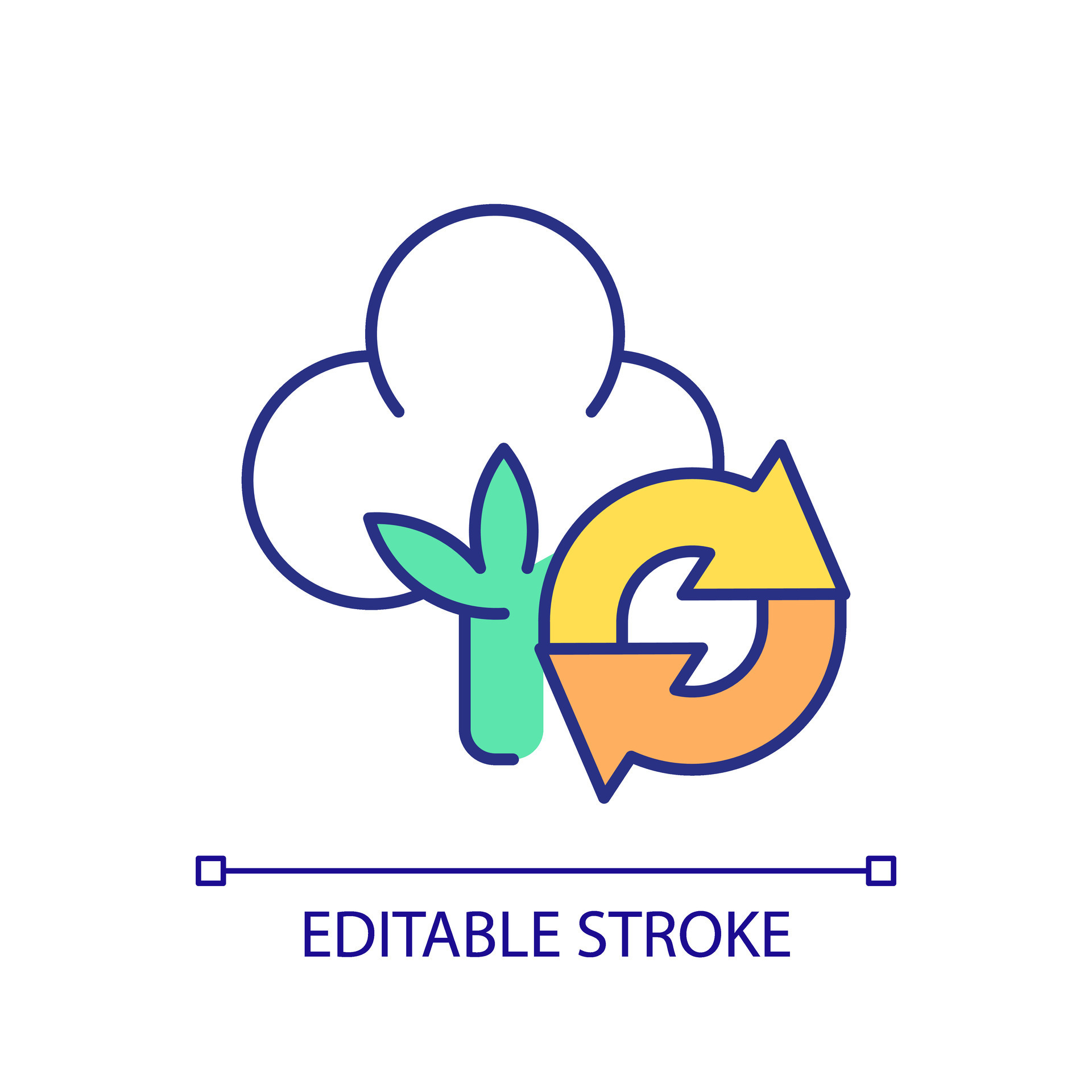 2D editable adopt eco materials icon representing sustainable fashion ... 2D editable adopt eco materials icon representing sustainable fashion ...