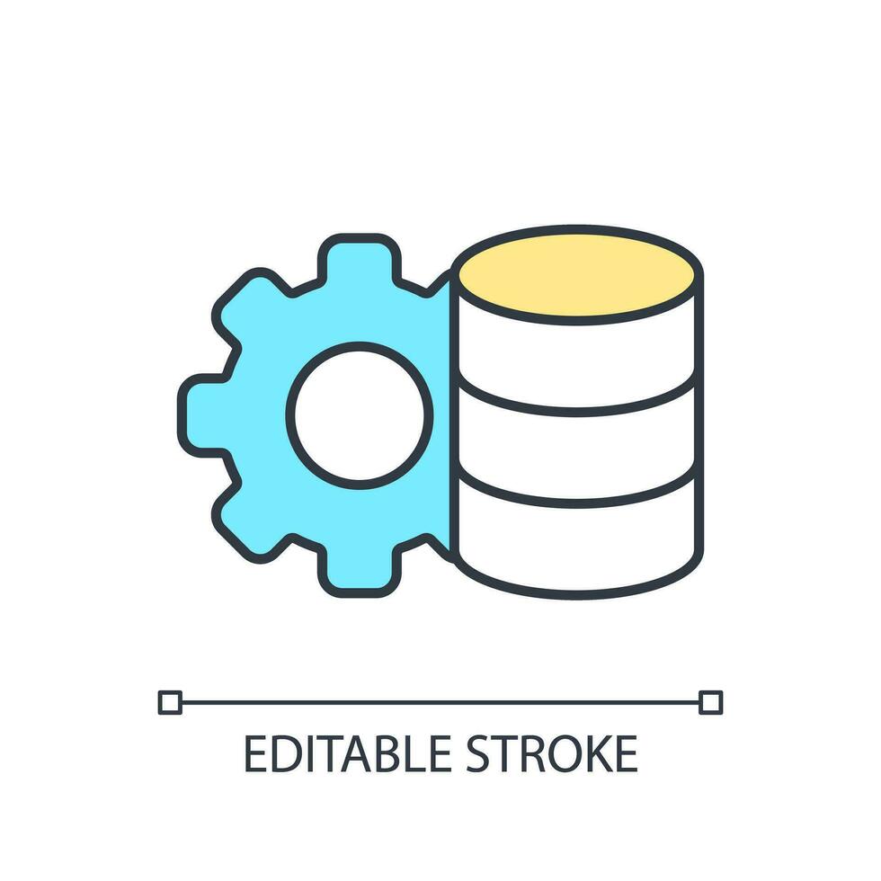 Editable icon representing data democratization, isolated vector, thin line illustration ...