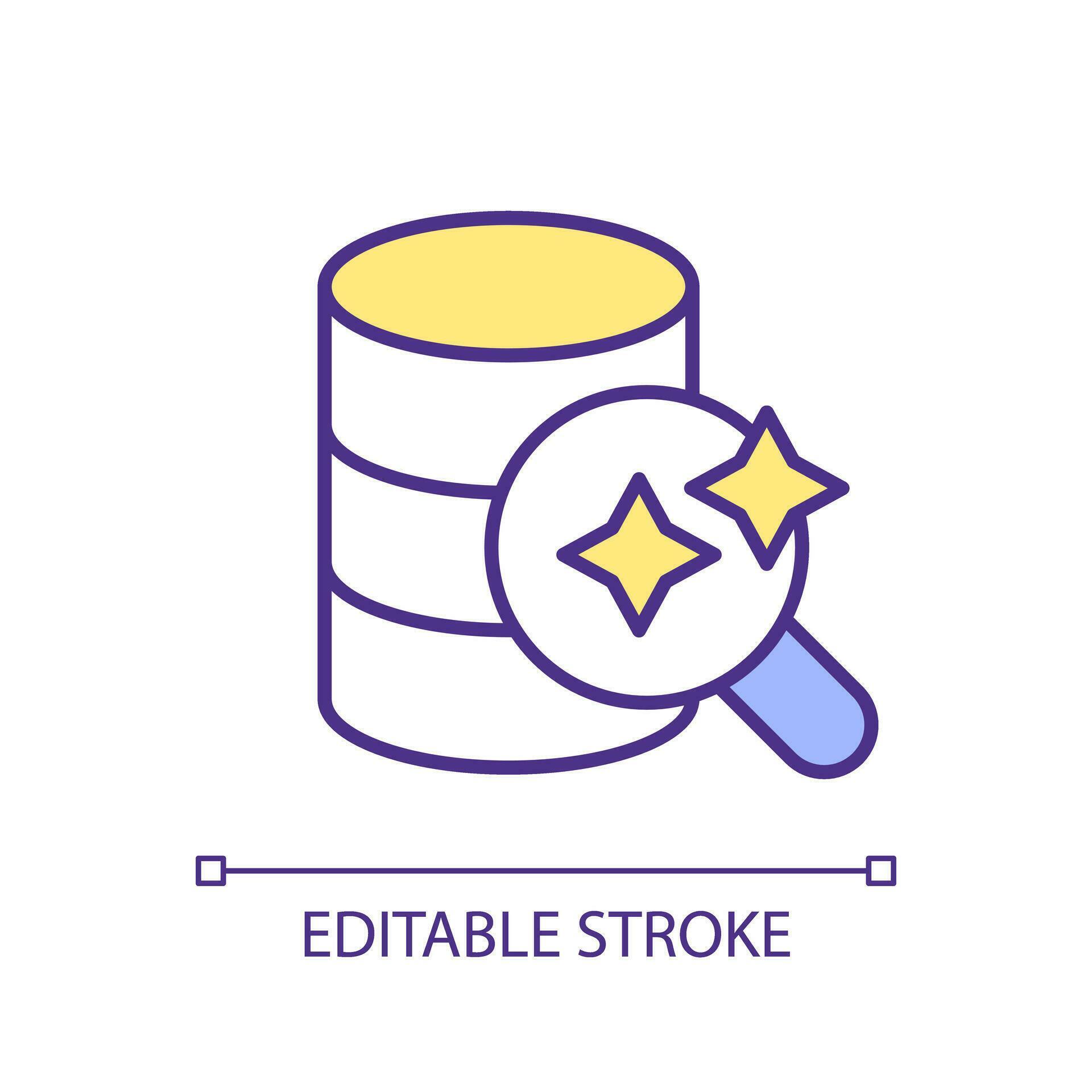 Editable Assess Data Quality Icon Representing Data Democratization Isolated Vector Thin Line