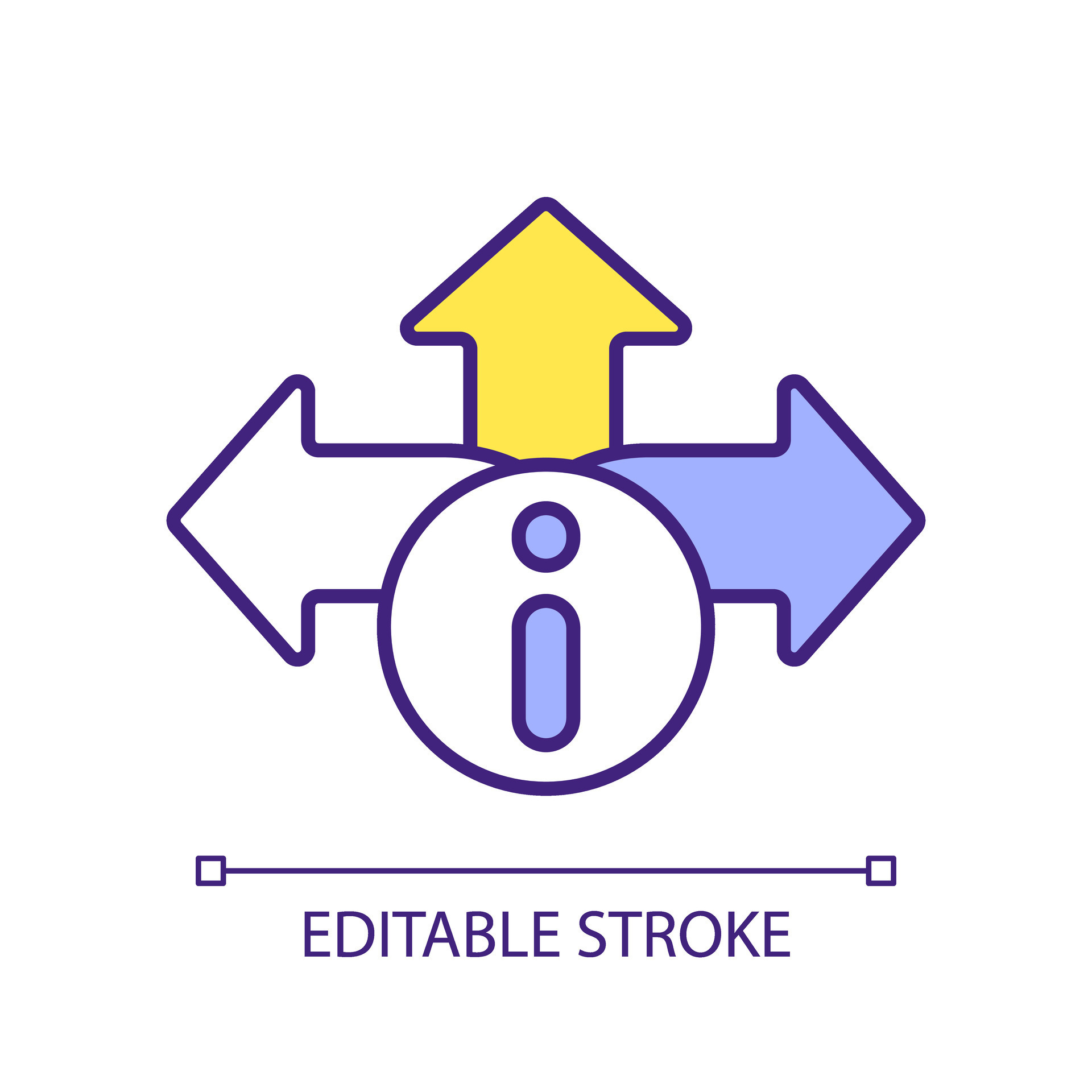 Editable Improved Decision Making Icon Representing Data