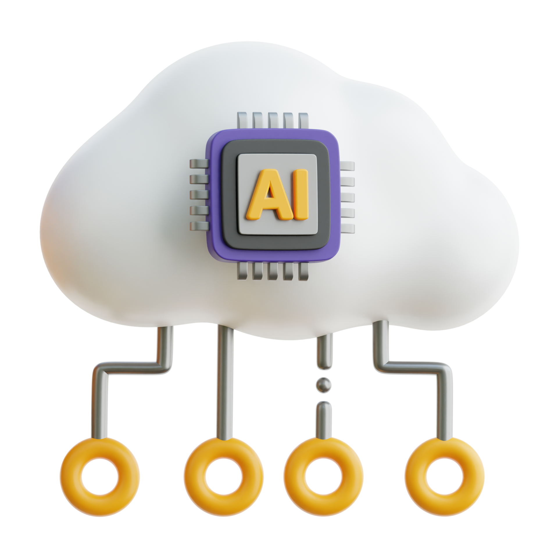 AI Data Cloud 3d Icon Illustrations 28753999 PNG