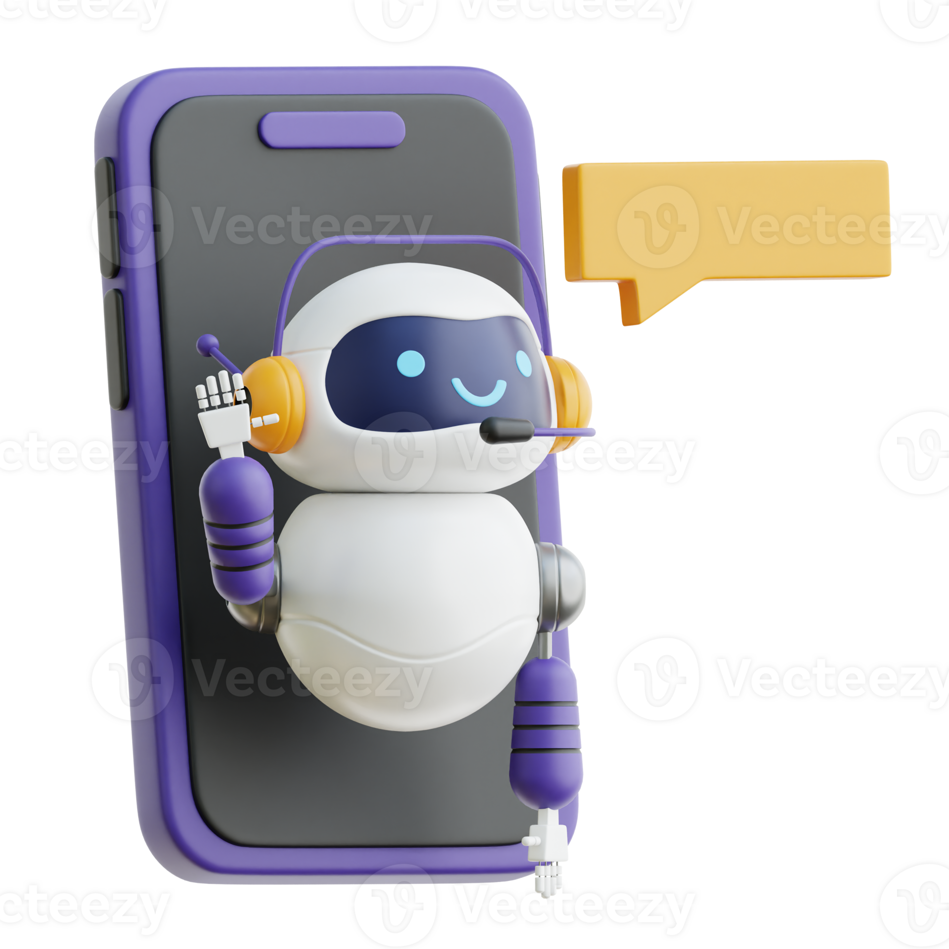 AI Chatbot 3d Icon Illustrations 28754384 PNG