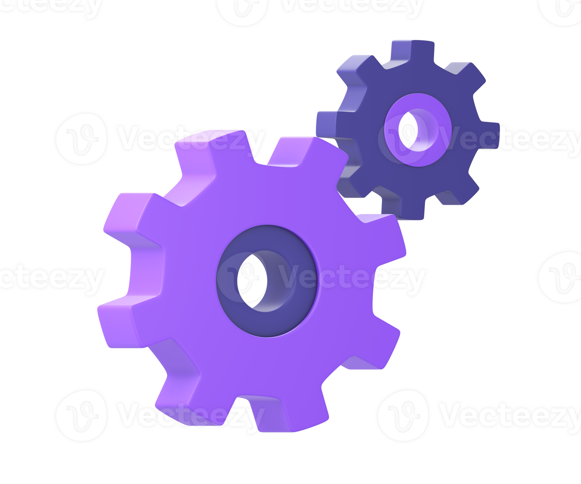 3d Purple Gear Configuration Setting Icon For Ui Ux Web Mobile Apps Social Media Ads Designs