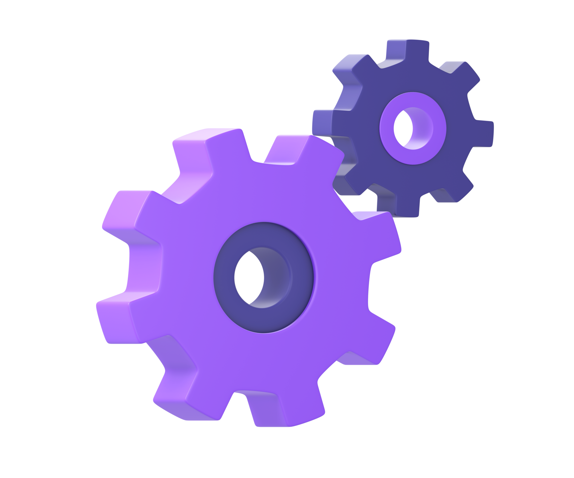 3d Purple Gear Configuration Setting Icon For Ui Ux Web Mobile Apps Social Media Ads Designs