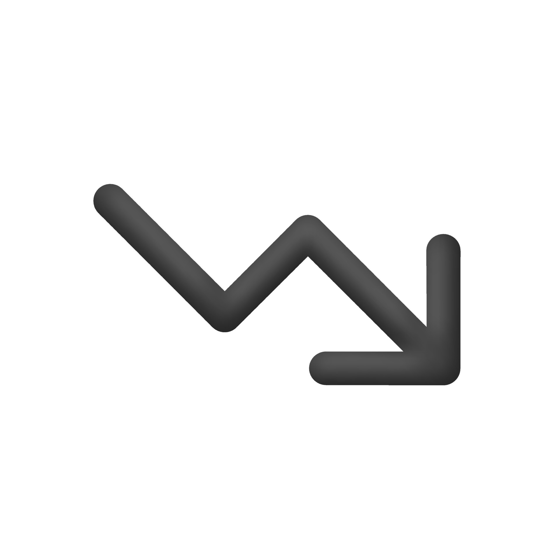 3d Realistic Trend down or decrease icon vector illustration 28763220 ...