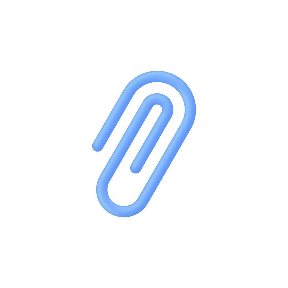 3d Realistic Paperclip Attachment Icon vector illustration. 28763247 Vector Art at Vecteezy