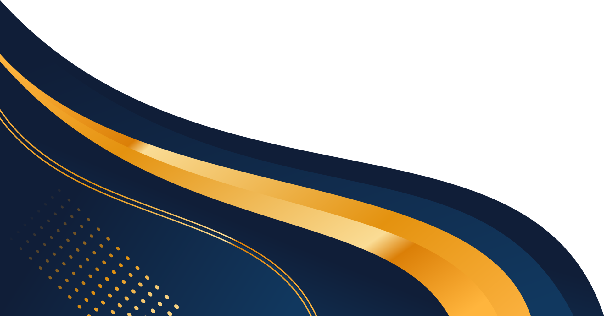 Blue gold gradient abstract curve corner border for business or certificate 28765937 PNG