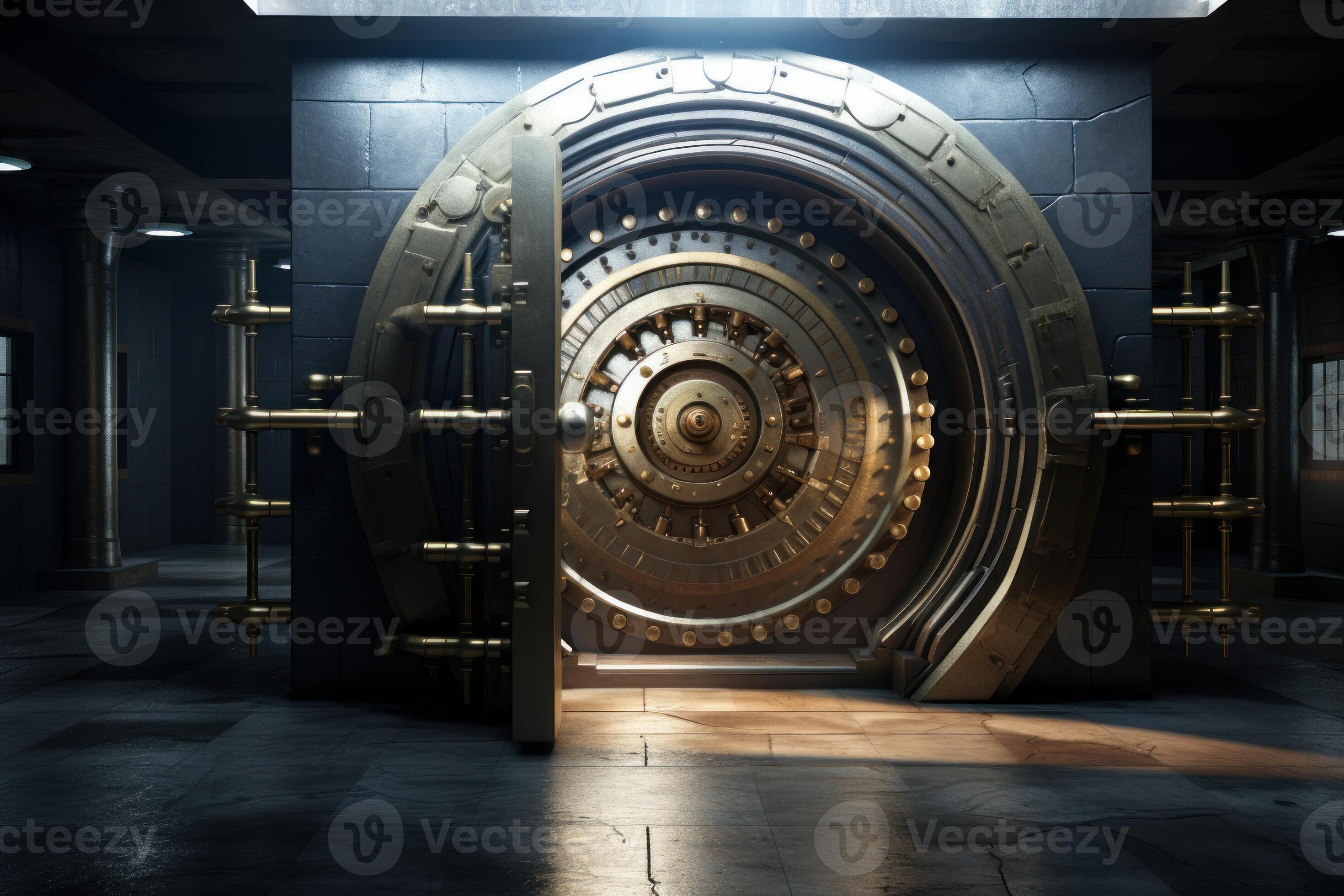 Heavy Bank vault steel open door. Generate Ai 28766940 Stock Photo at ... Heavy Bank vault steel open door. Generate Ai 28766940 Stock Photo at ...
