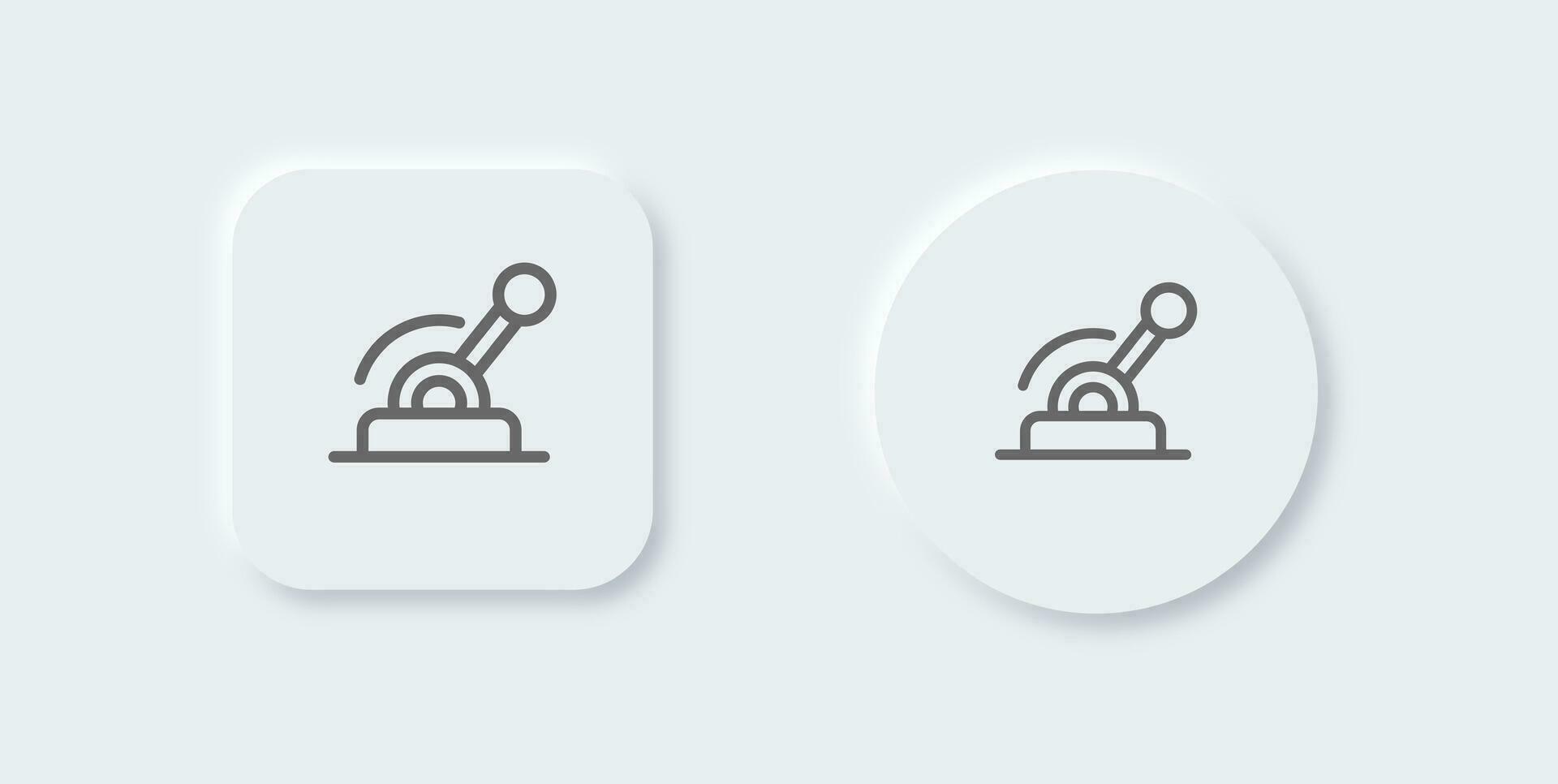 Lever Line Icon In Neomorphic Design Style Stick Signs Vector