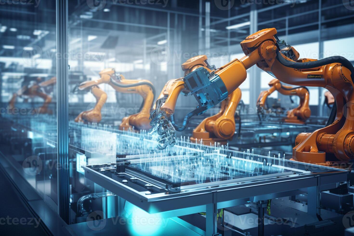 Glimpse of the future manufacturing with humanoid robots 28771220 Stock ... Glimpse of the future manufacturing with humanoid robots 28771220 Stock ...