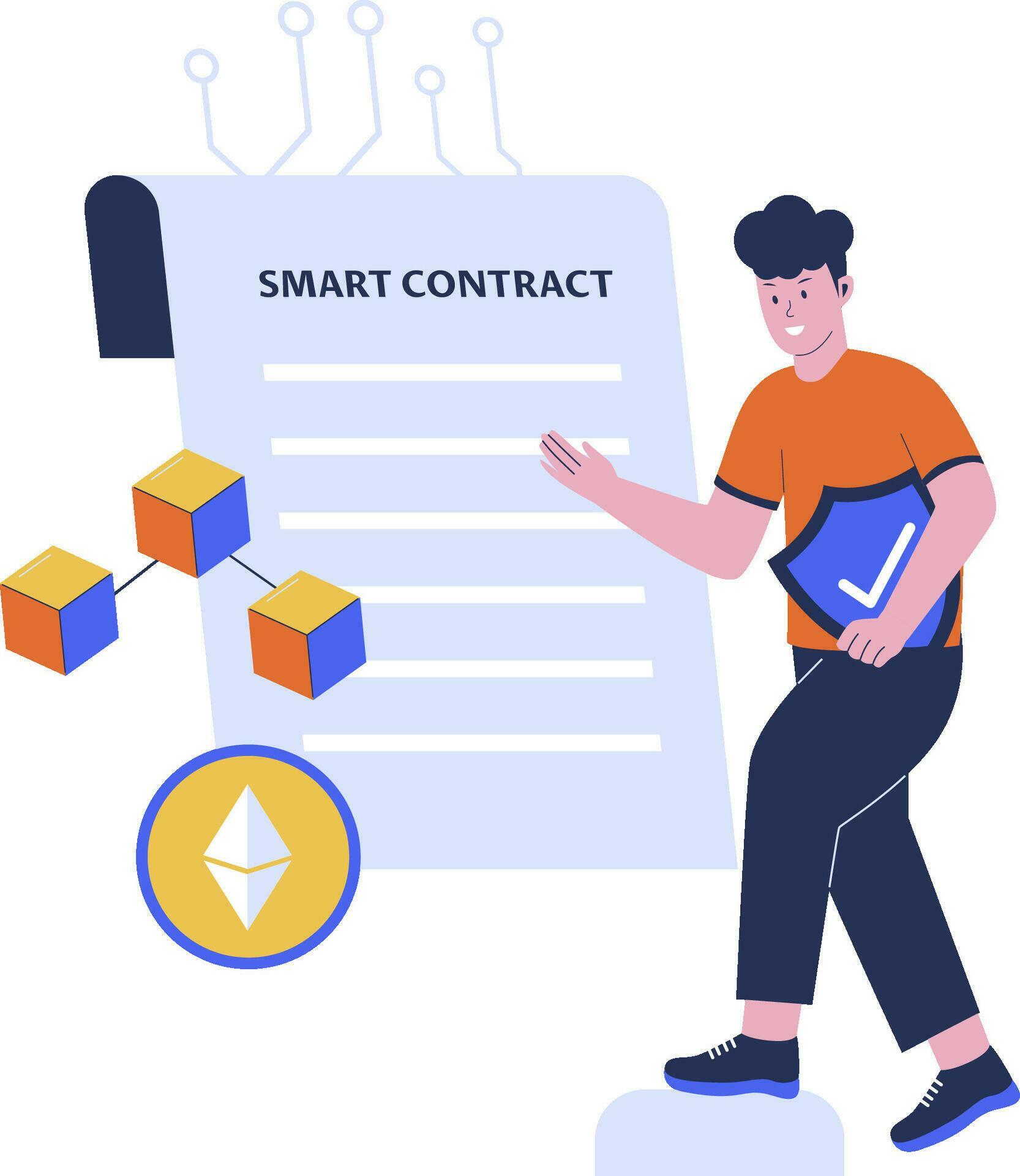 Smart contract concept illustration 28791804 Vector Art at Vecteezy Smart contract concept illustration 28791804 Vector Art at Vecteezy