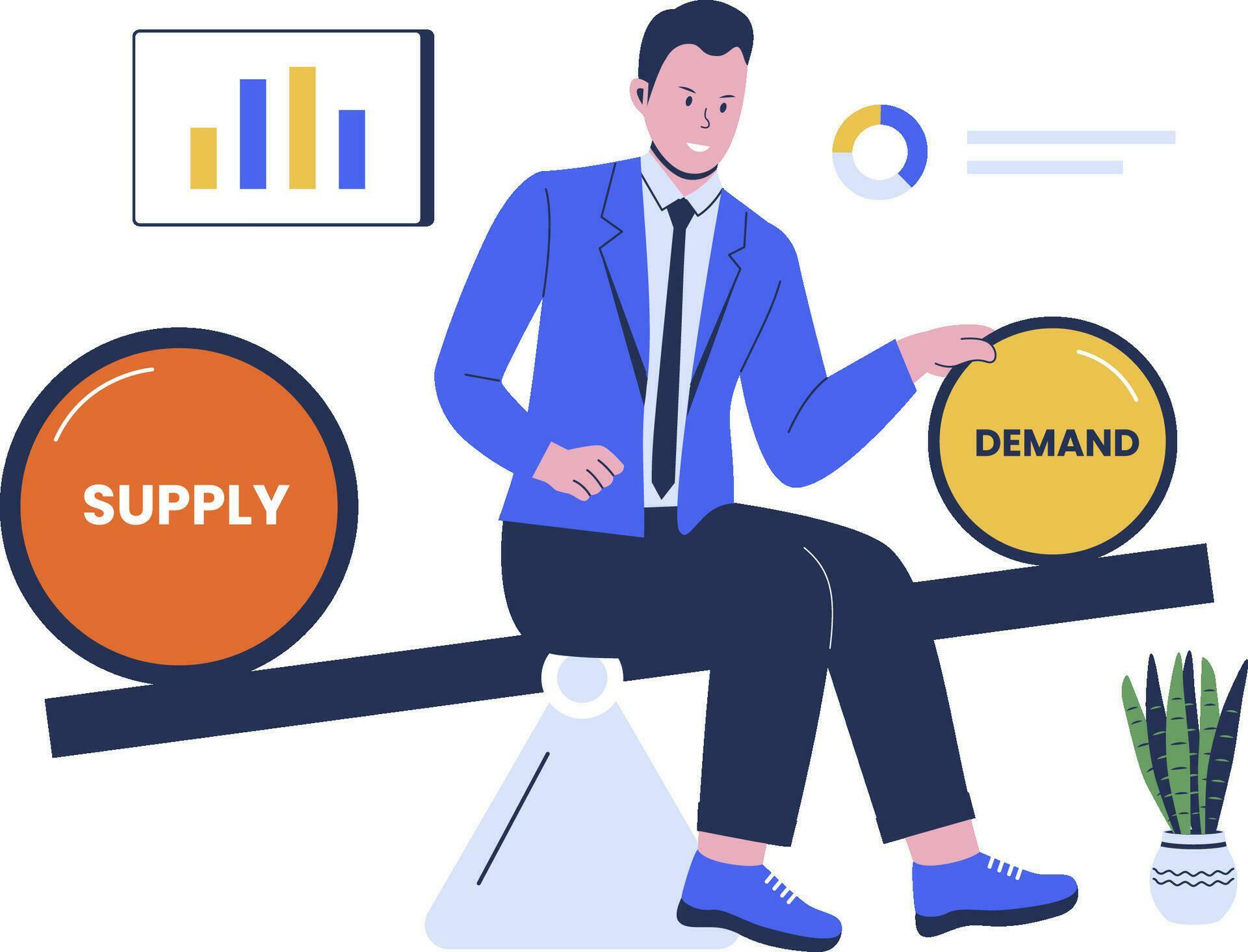 Vector of supply and demand illustration 28791818 Vector Art at Vecteezy
