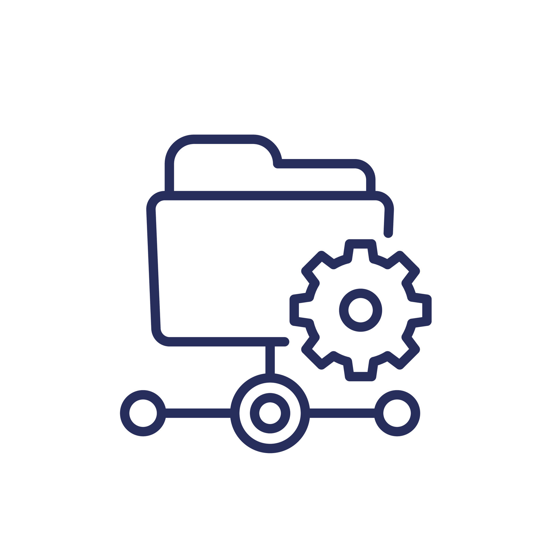 active directory line icon with a folder 28793444 Vector Art at Vecteezy
