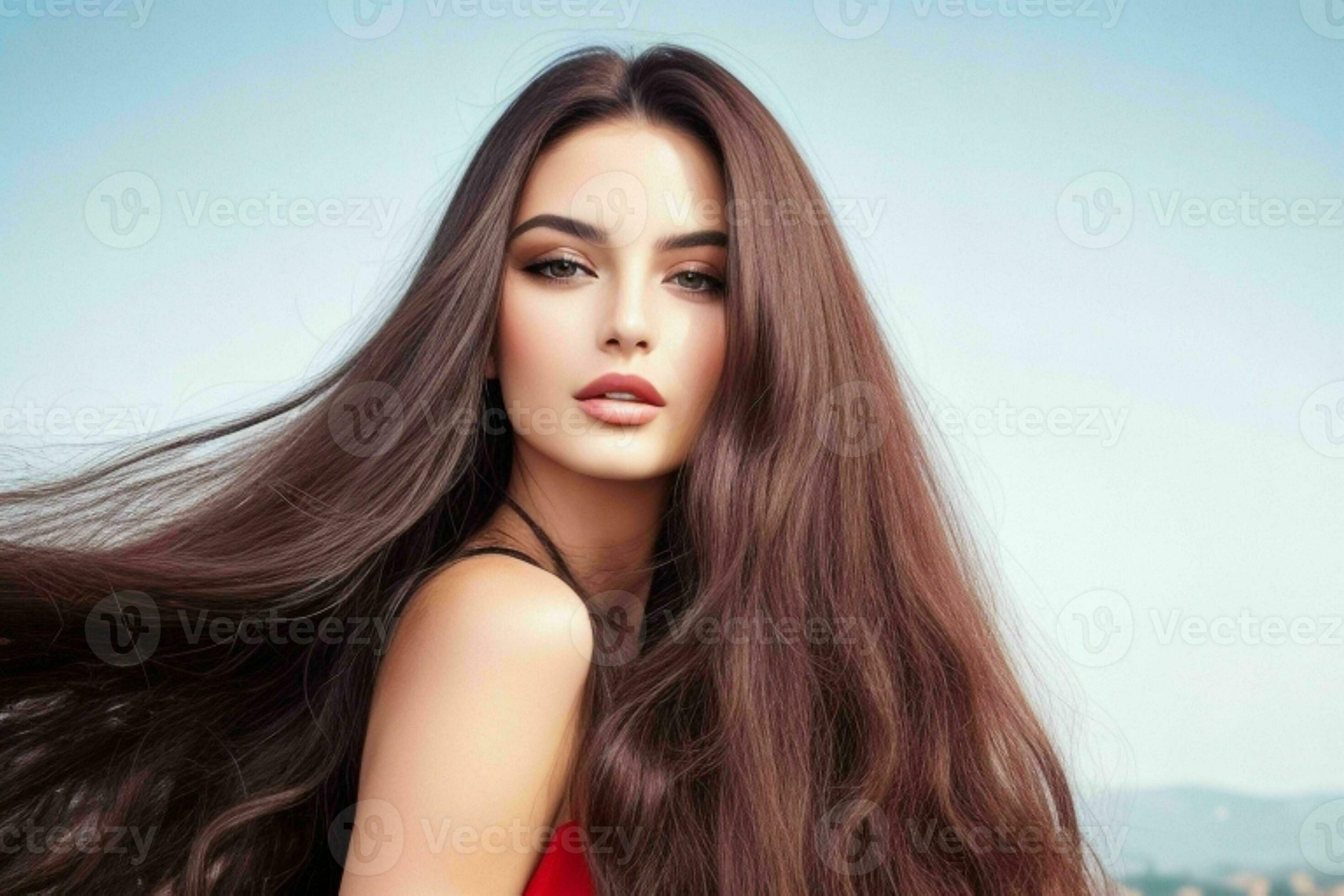 Beautiful Woman Fashion Model With Long Hair Pro Photo 28797076 Stock