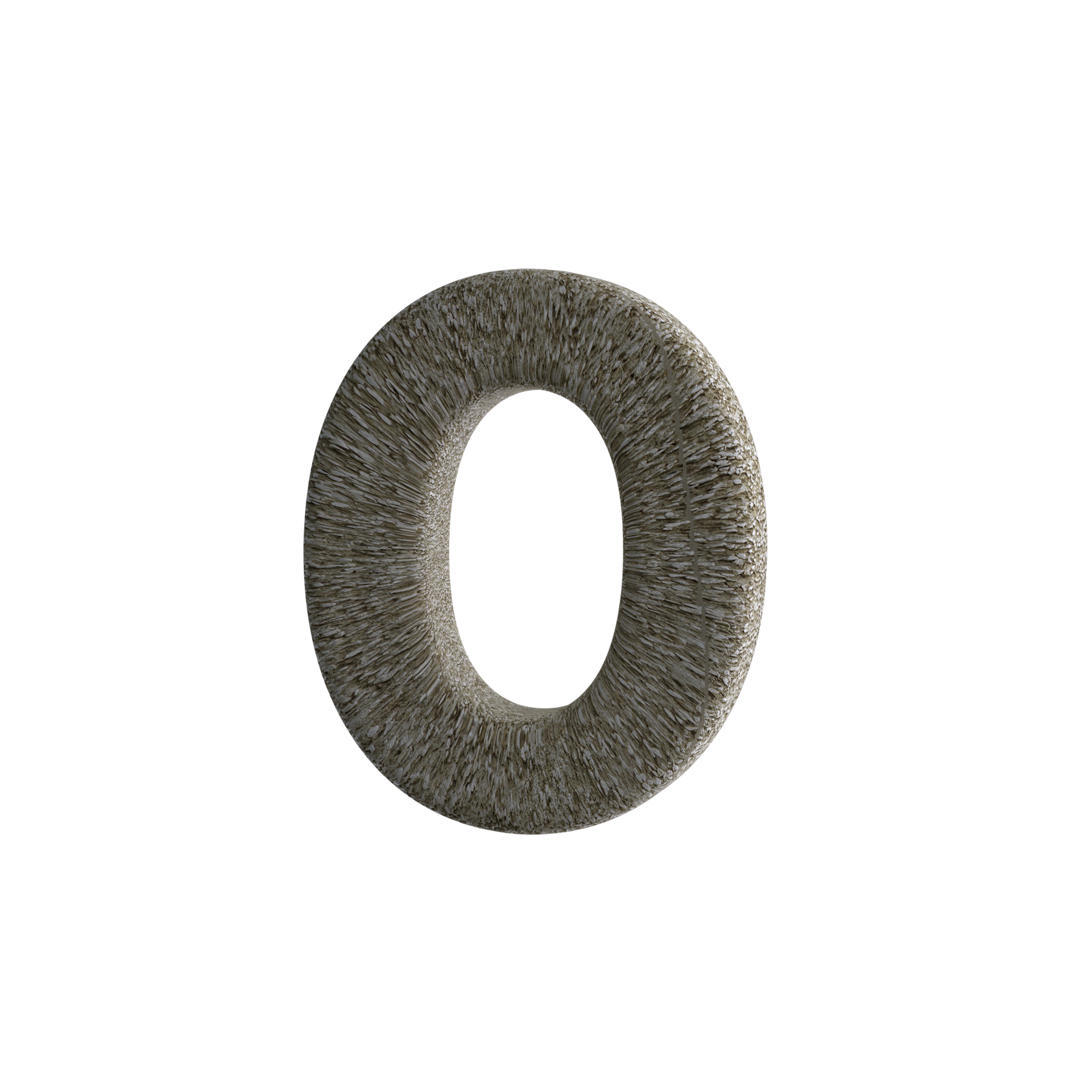 Number 0 3d Render With Stone Material 28798505 Png