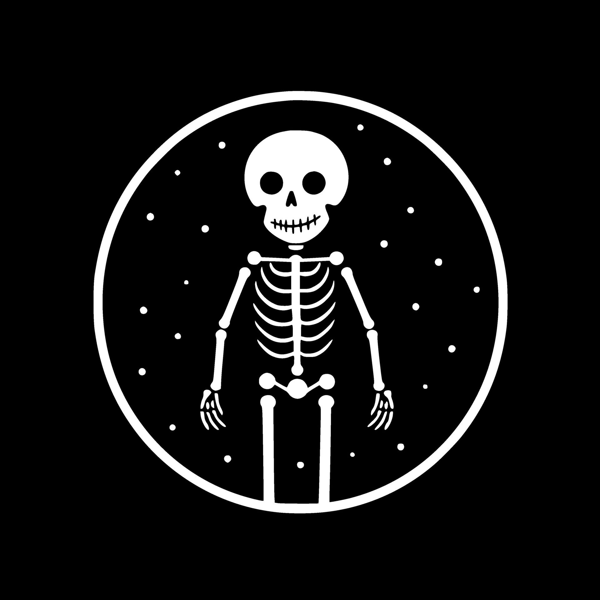 Skeleton, Black and White Vector illustration 28808470 Vector Art at ...