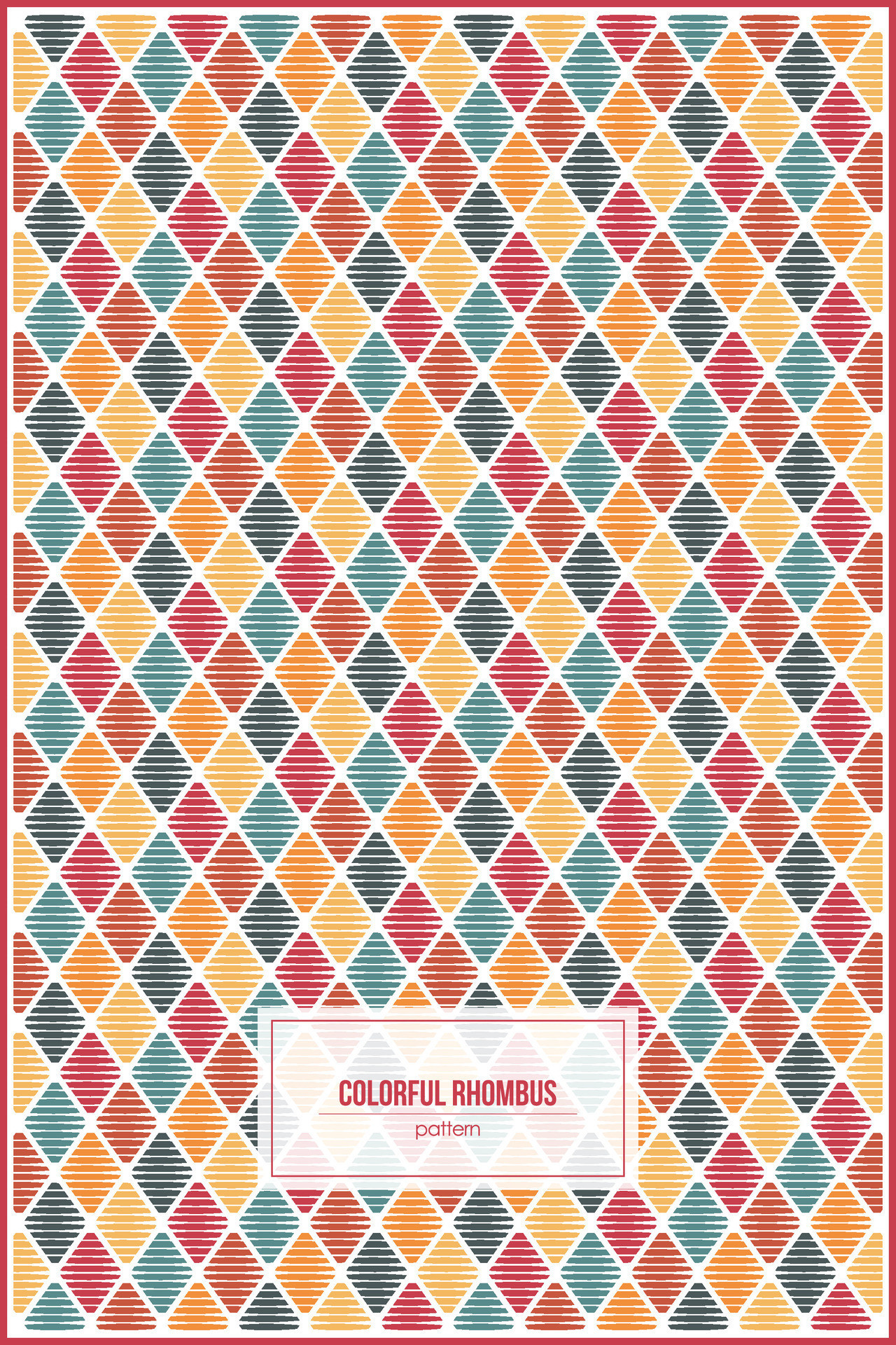 colorful rhombus pattern with vintage style colors 28825119 Vector Art ...