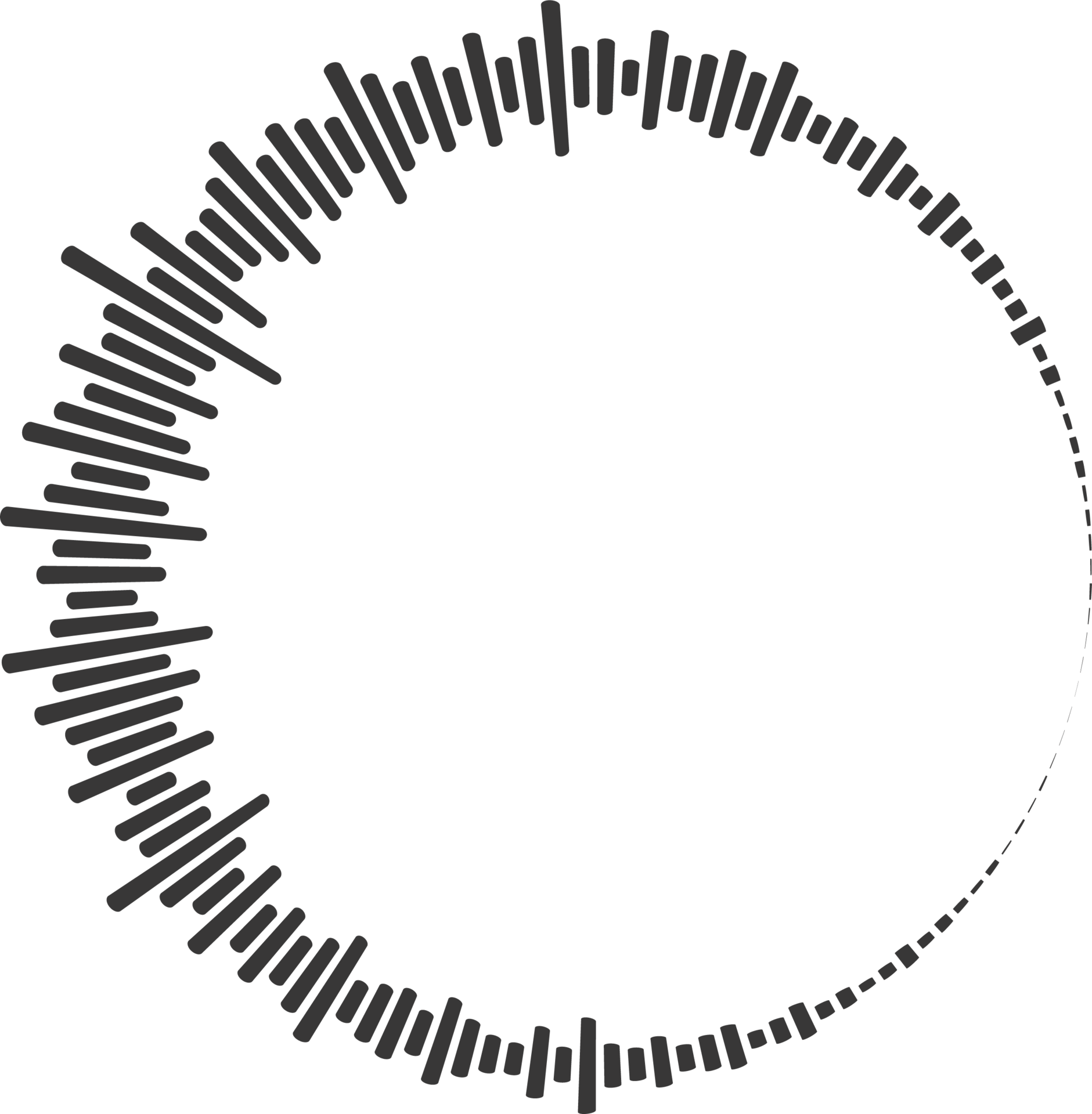 Circle Sound Wave Audio Music Equalizer Round Circular Icon Spectrum Radial Pattern And