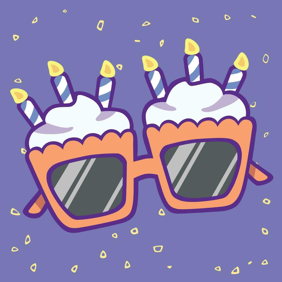Cute Birthday Party Cartoon Decoration Vector 28837882 Vector Art At