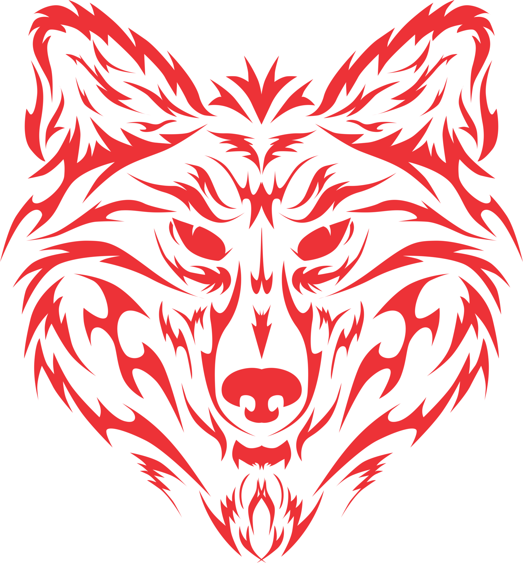 Wolf Head Tribal Png 28839237 Png