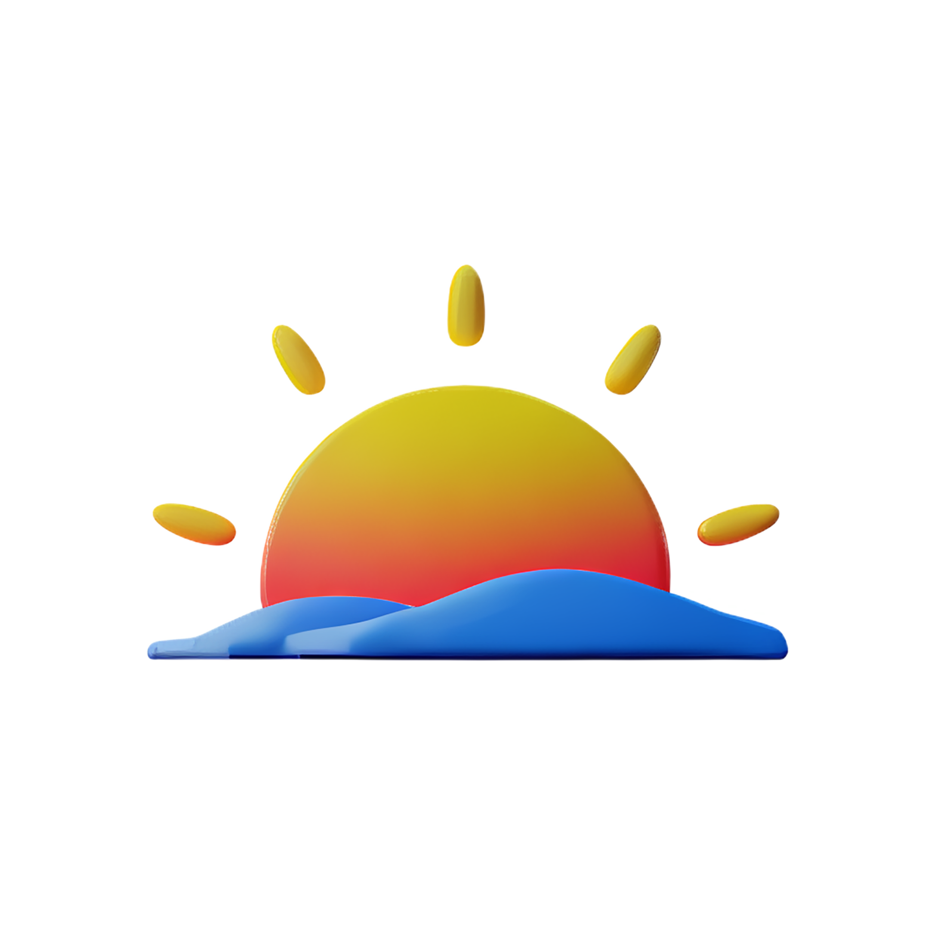 sunrise 3d rendering icon illustration 28854301 PNG