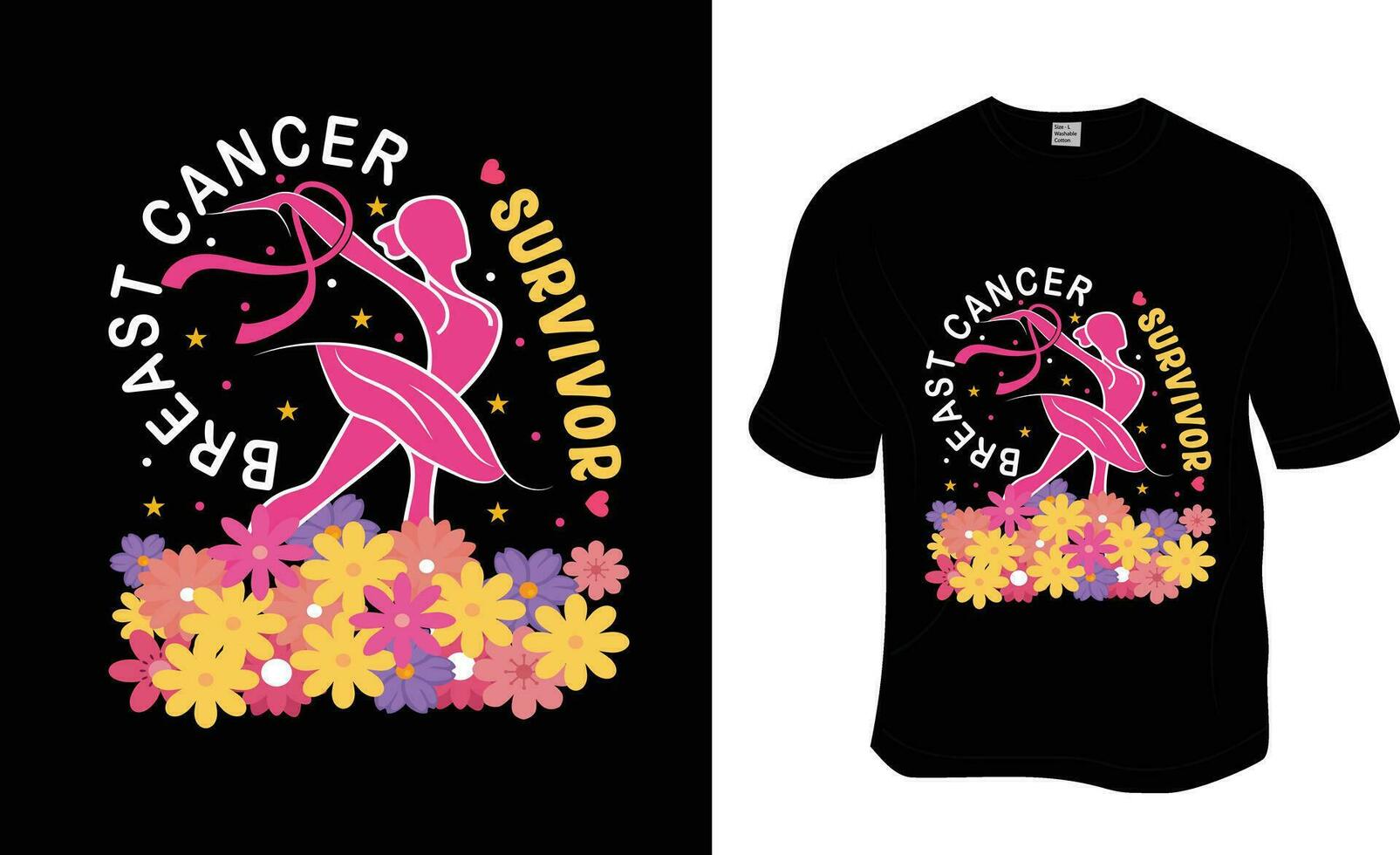 Retro Breast Cancer Survivor Breast Cancer Awareness T Shirt Design