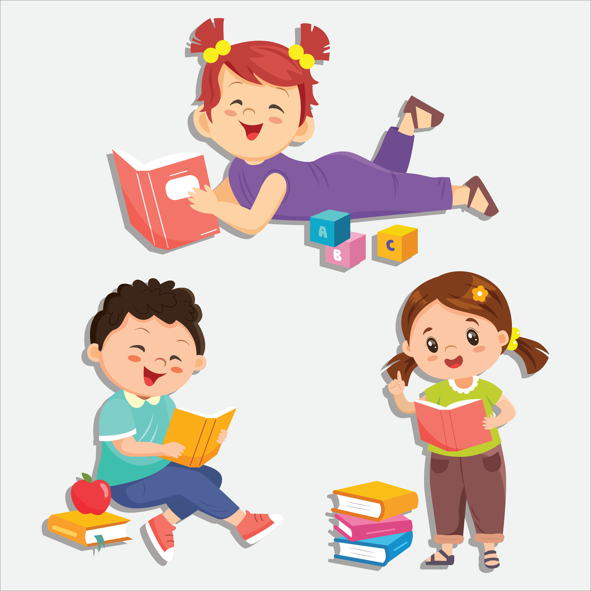 Children learn, read happily. collection of children vector 28860613 ... Children learn, read happily. collection of children vector 28860613 ...