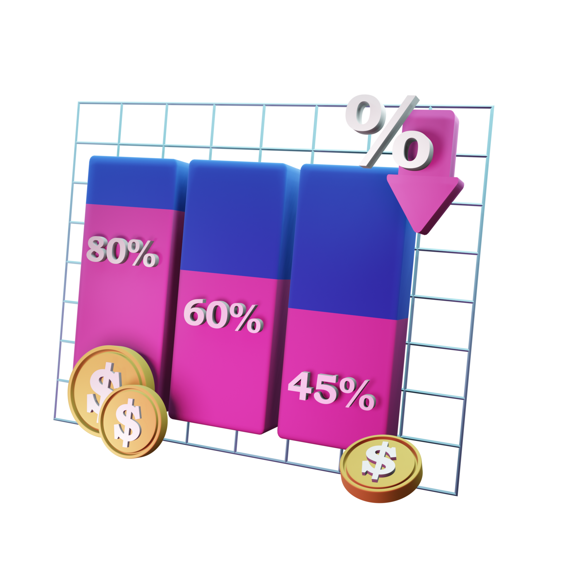 chart-decrease-3d-icon-for-business-28860789-png