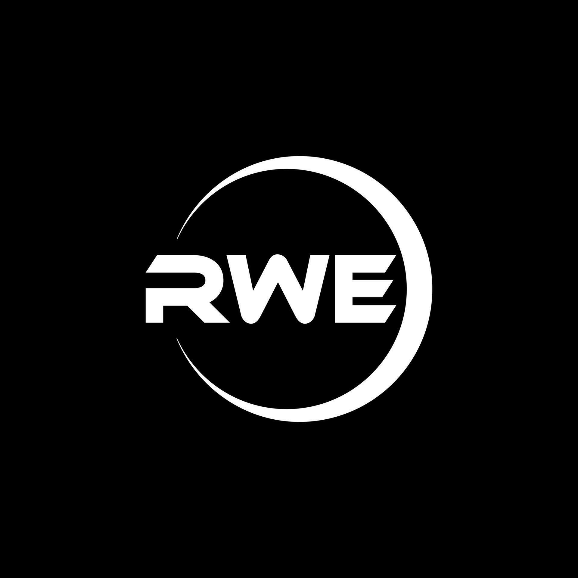 RWE Letter Logo Design, Inspiration for a Unique Identity. Modern Elegance and Creative Design ...