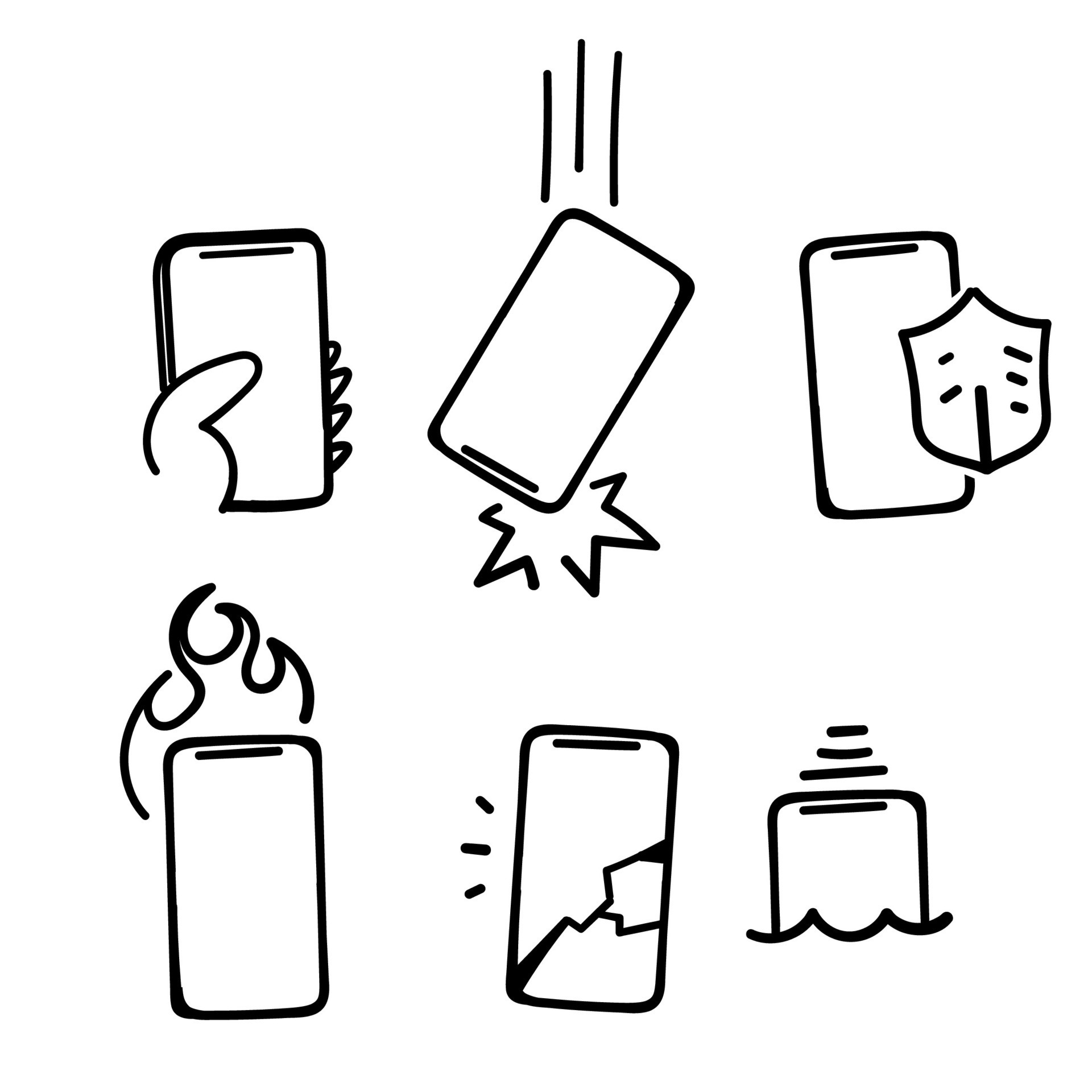 hand drawn doodle mobile phone protection vector isolated 28862683 ... hand drawn doodle mobile phone protection vector isolated 28862683 ...