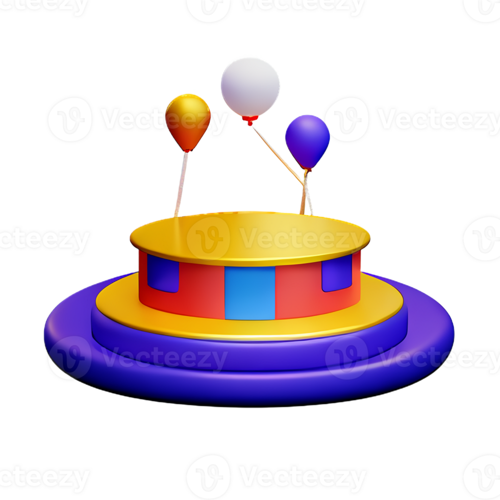 Circus 3d Rendering Icon Illustration 28865059 Png
